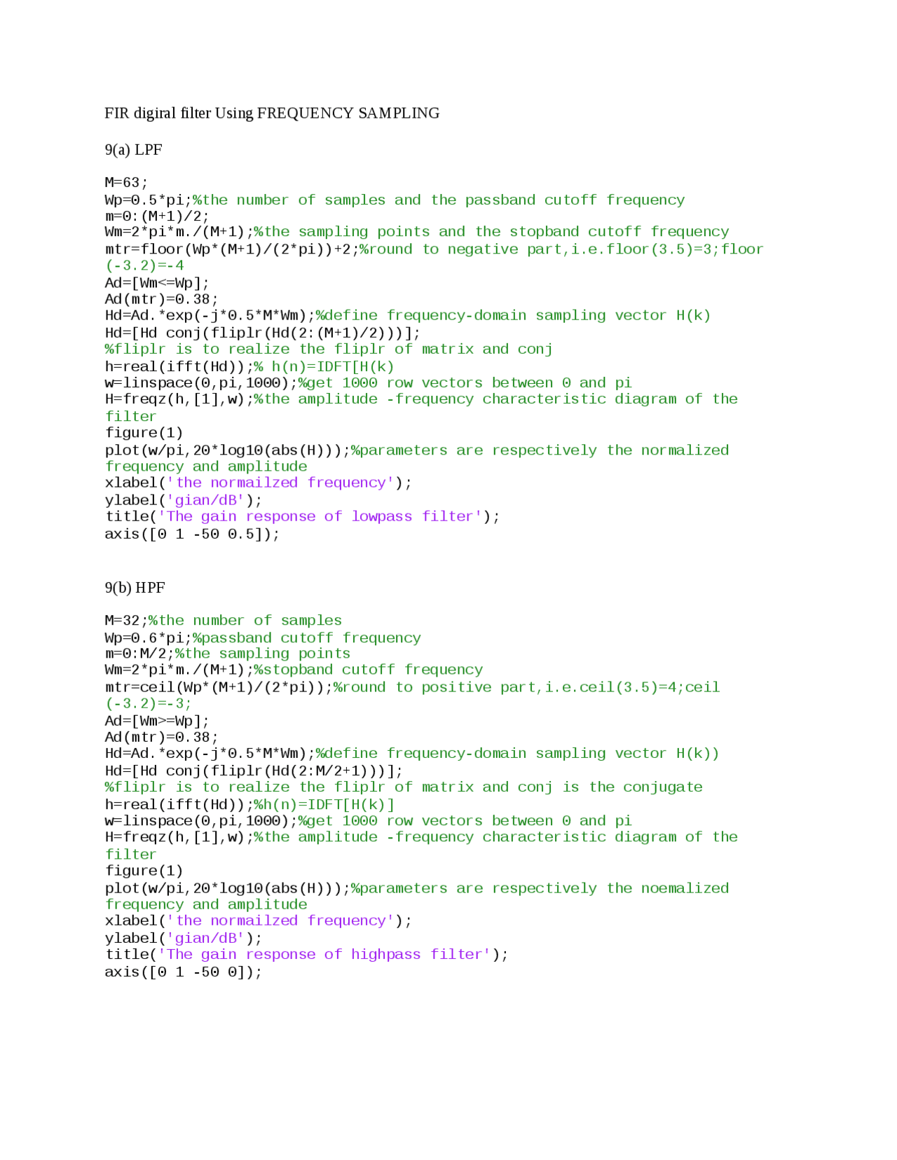 Fir Filter Design Using Equiripple Method Docsity