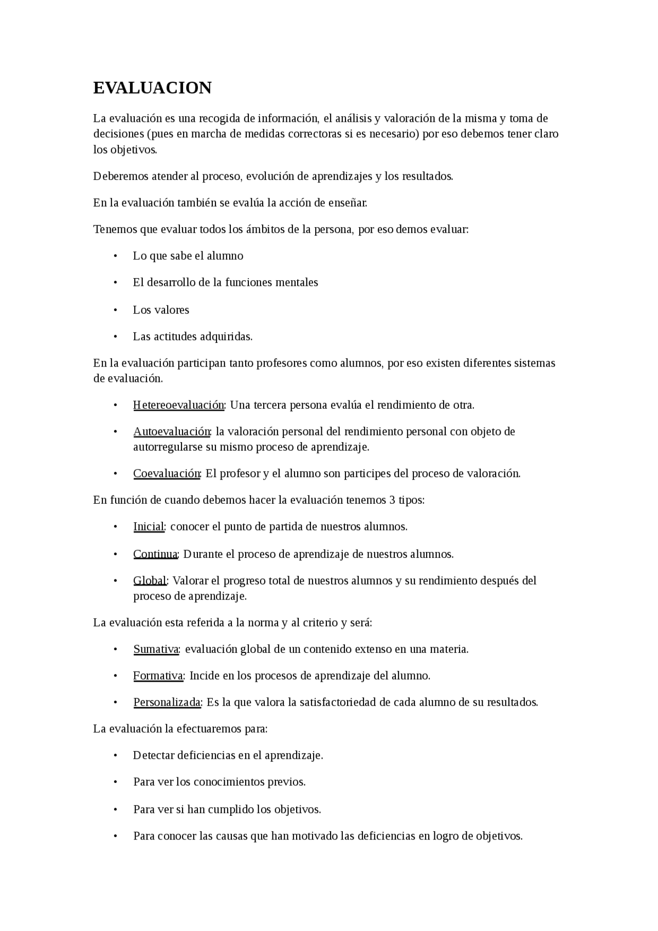 EvaluaciÓn Didáctica General Docsity