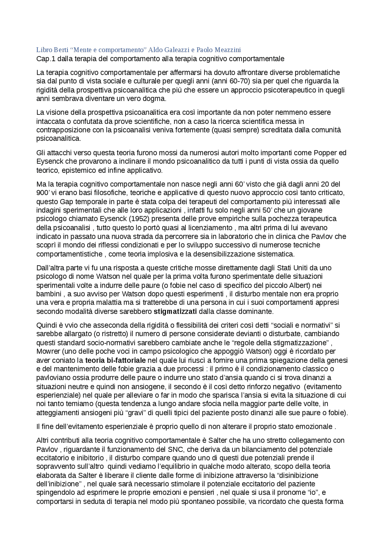 Libro Mente E Comportamento Docsity