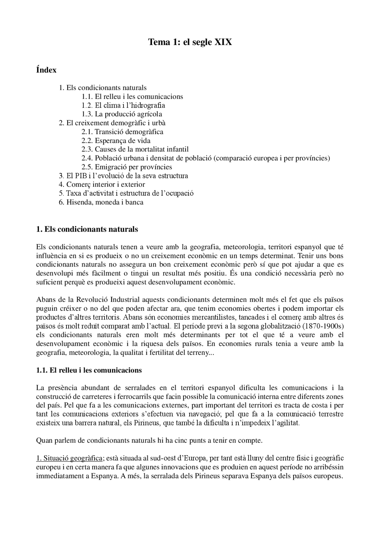 HistÒria EconÒmica Espanyola Sxix Docsity