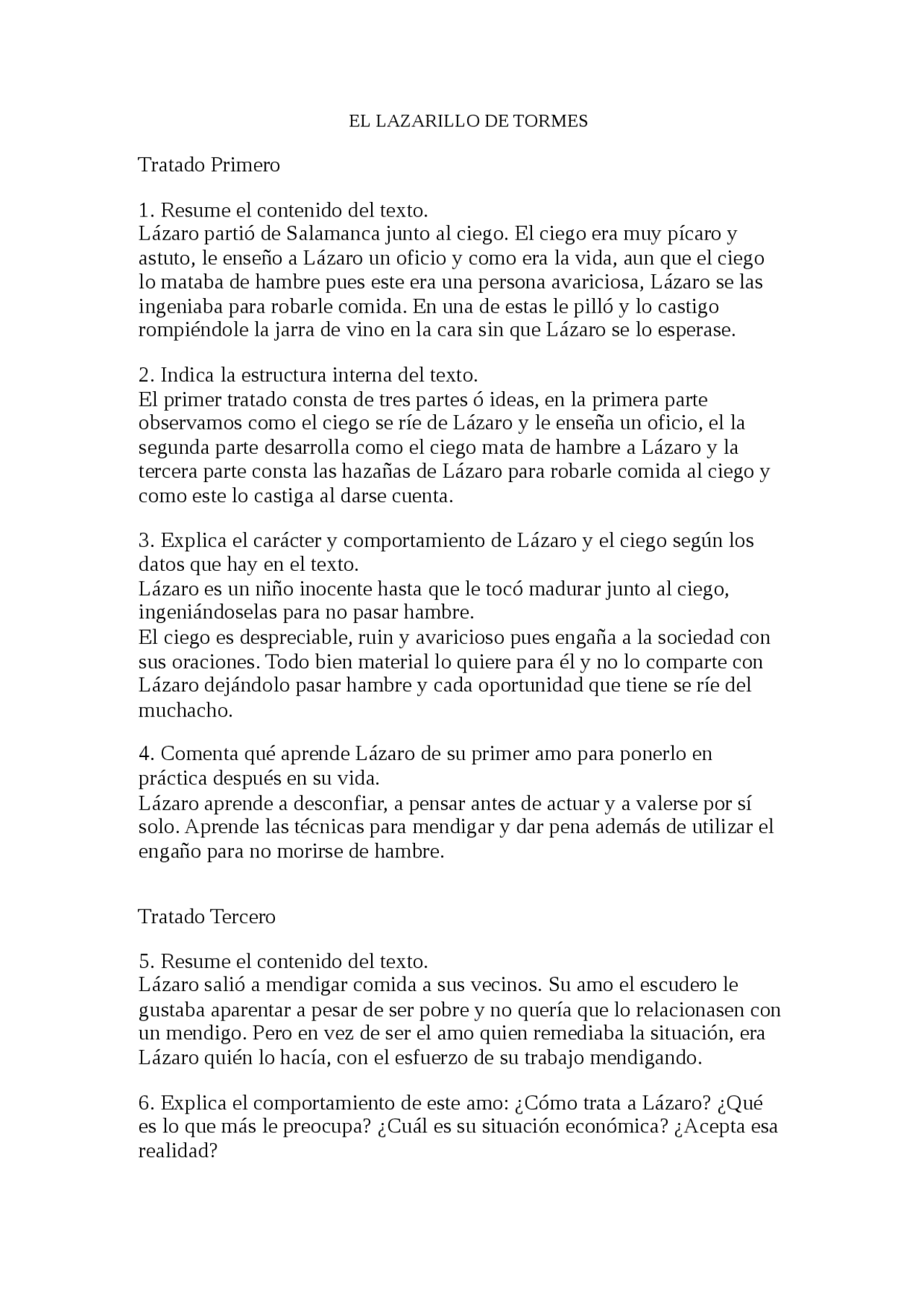 El Lazarillo de Tormes - Docsity