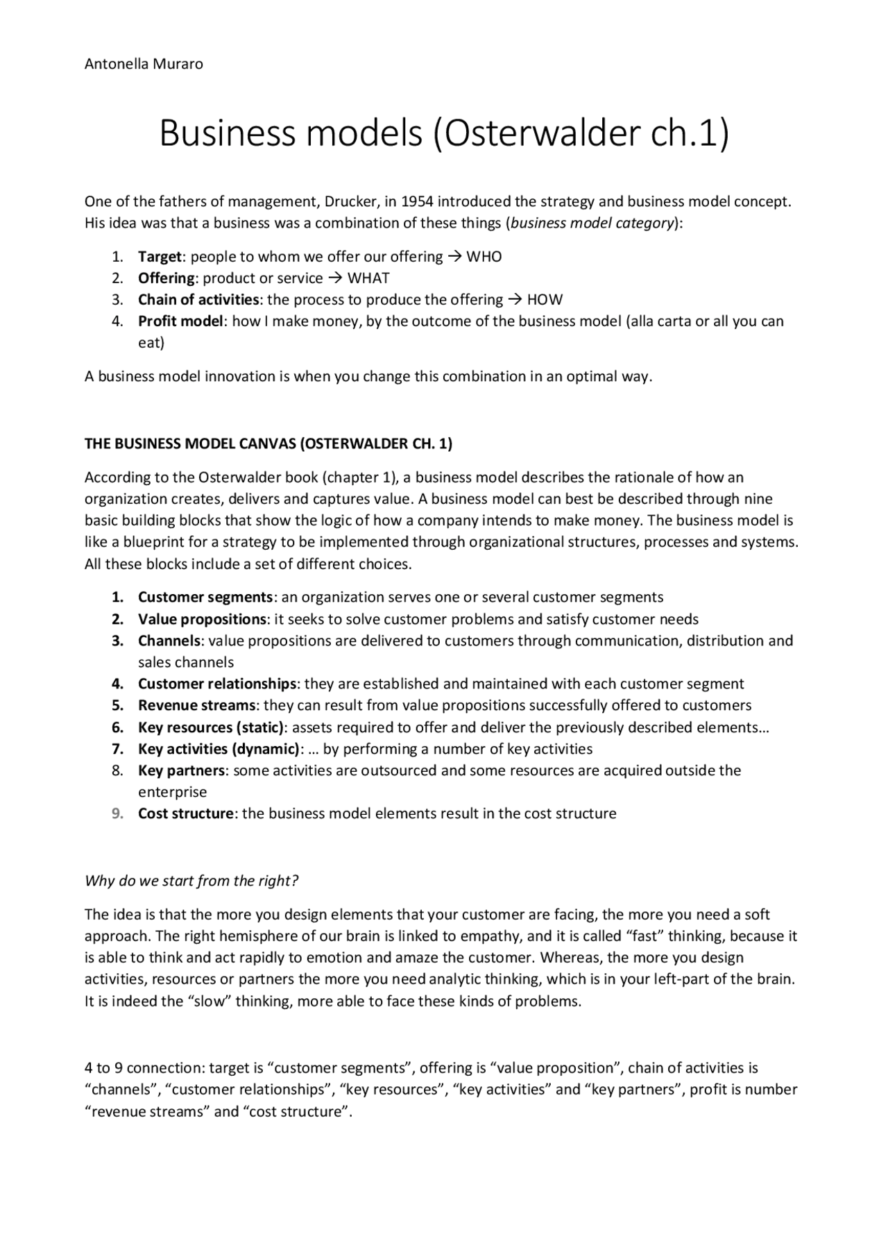 Business Model Generation Summary Docsity business-model-generation-summary-docsity