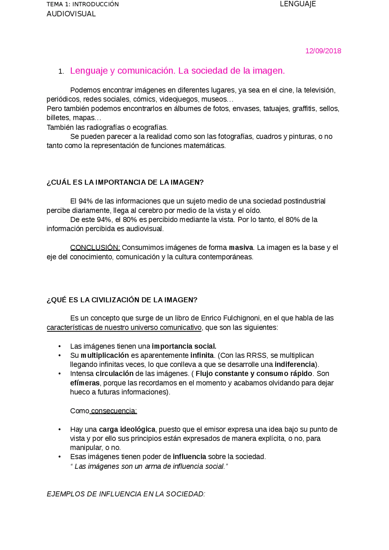 Lenguaje Audiovisual Docsity