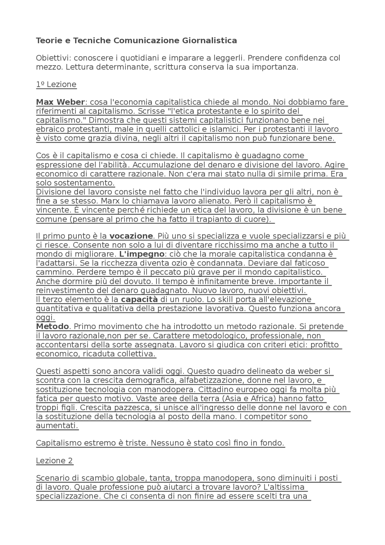 Appunti Lezioni Teorie E Tecniche Comunicazione Giornalistica Docsity