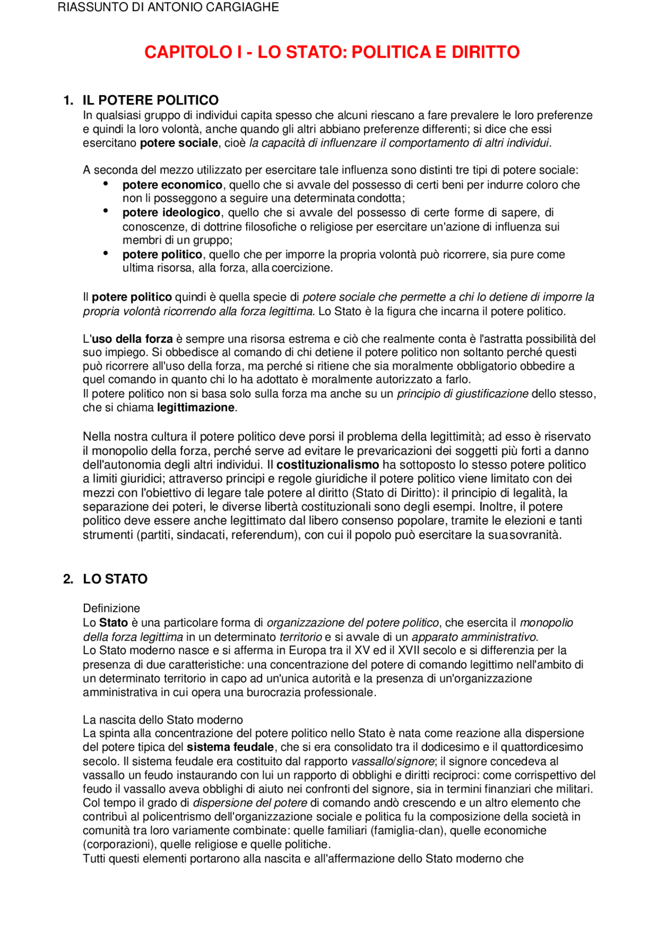Riassunto Diritto Pubblico Docsity