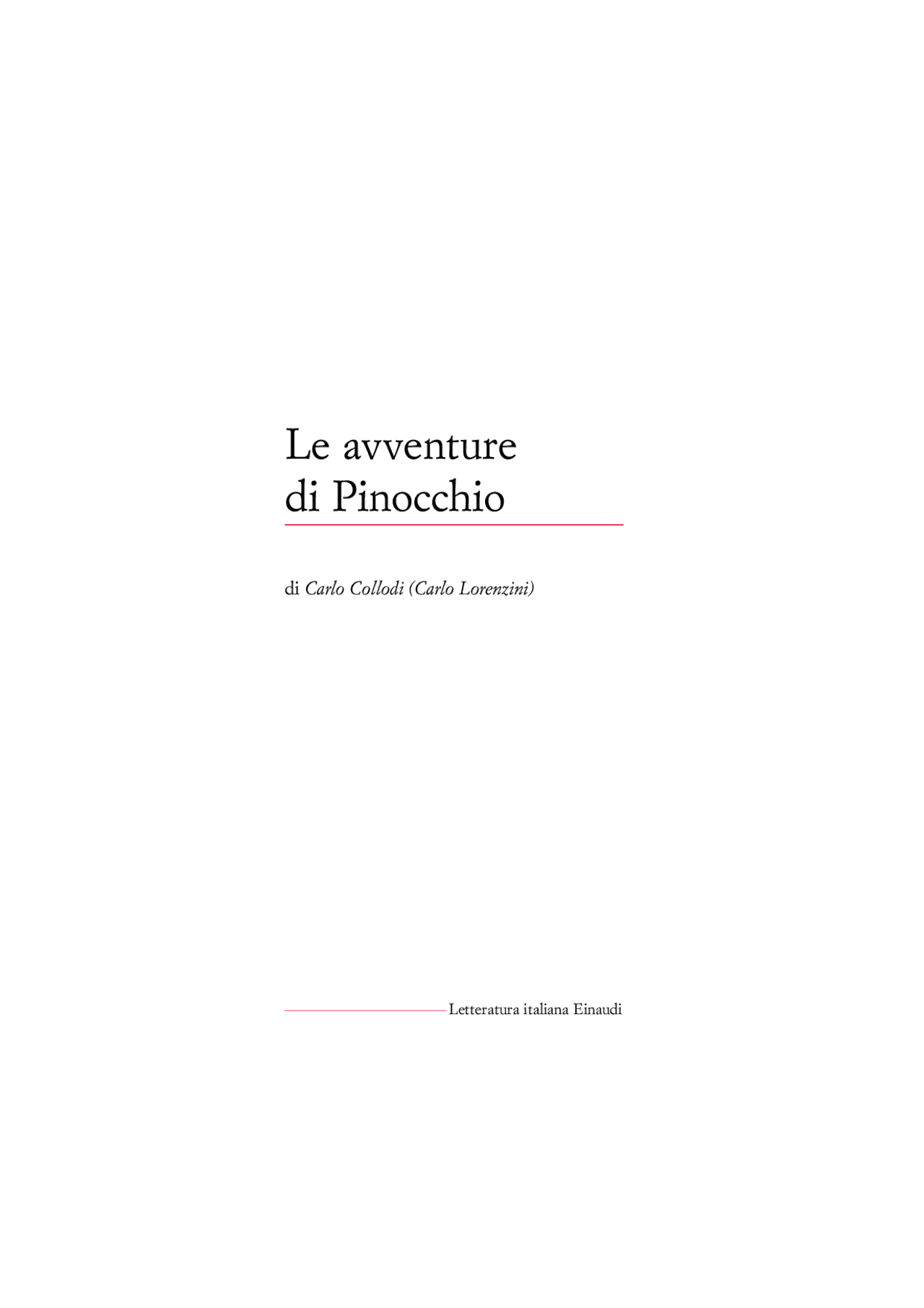 Le Avventure Di Pinocchio Docsity