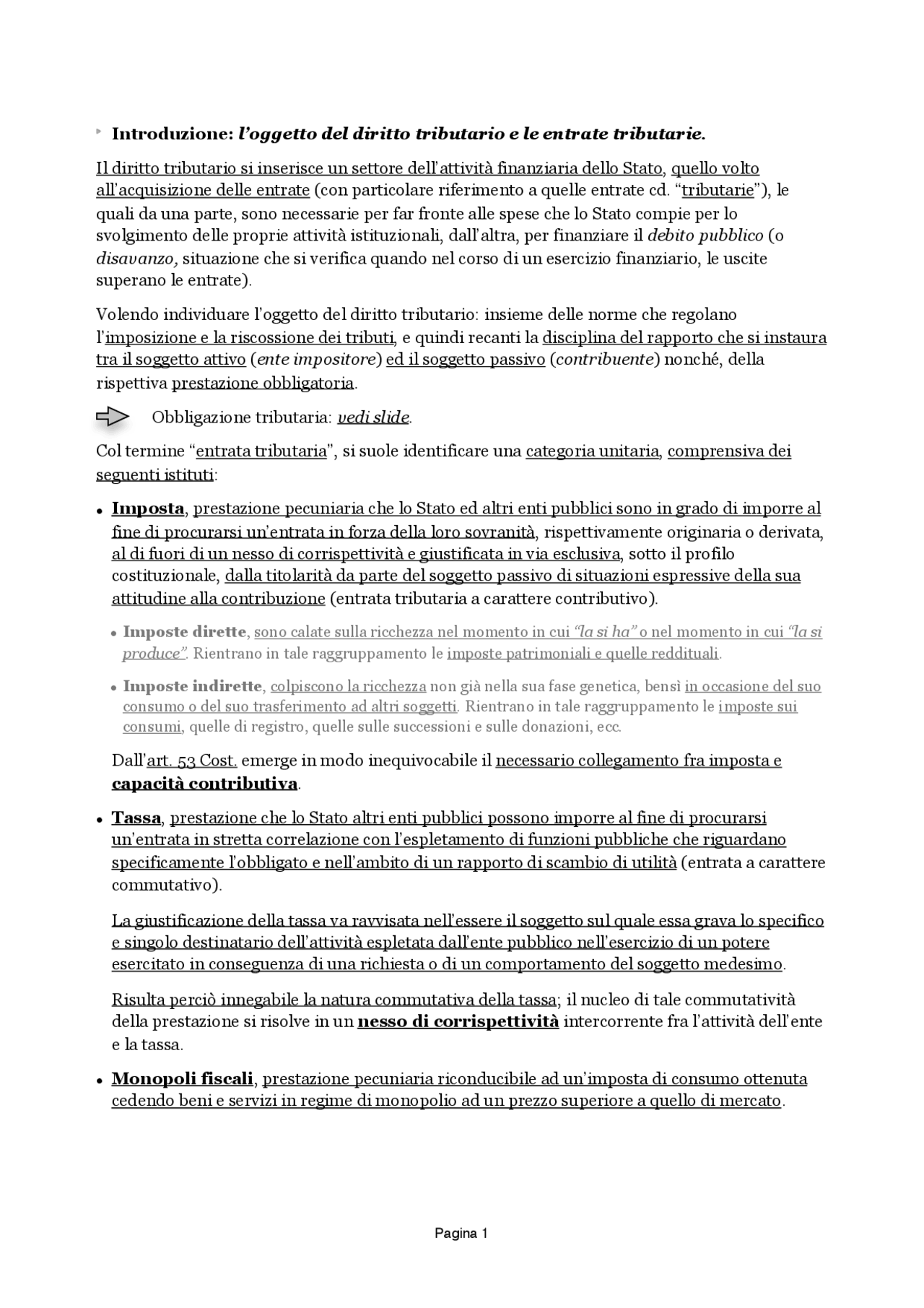 Appunti Diritto Tributario Docsity