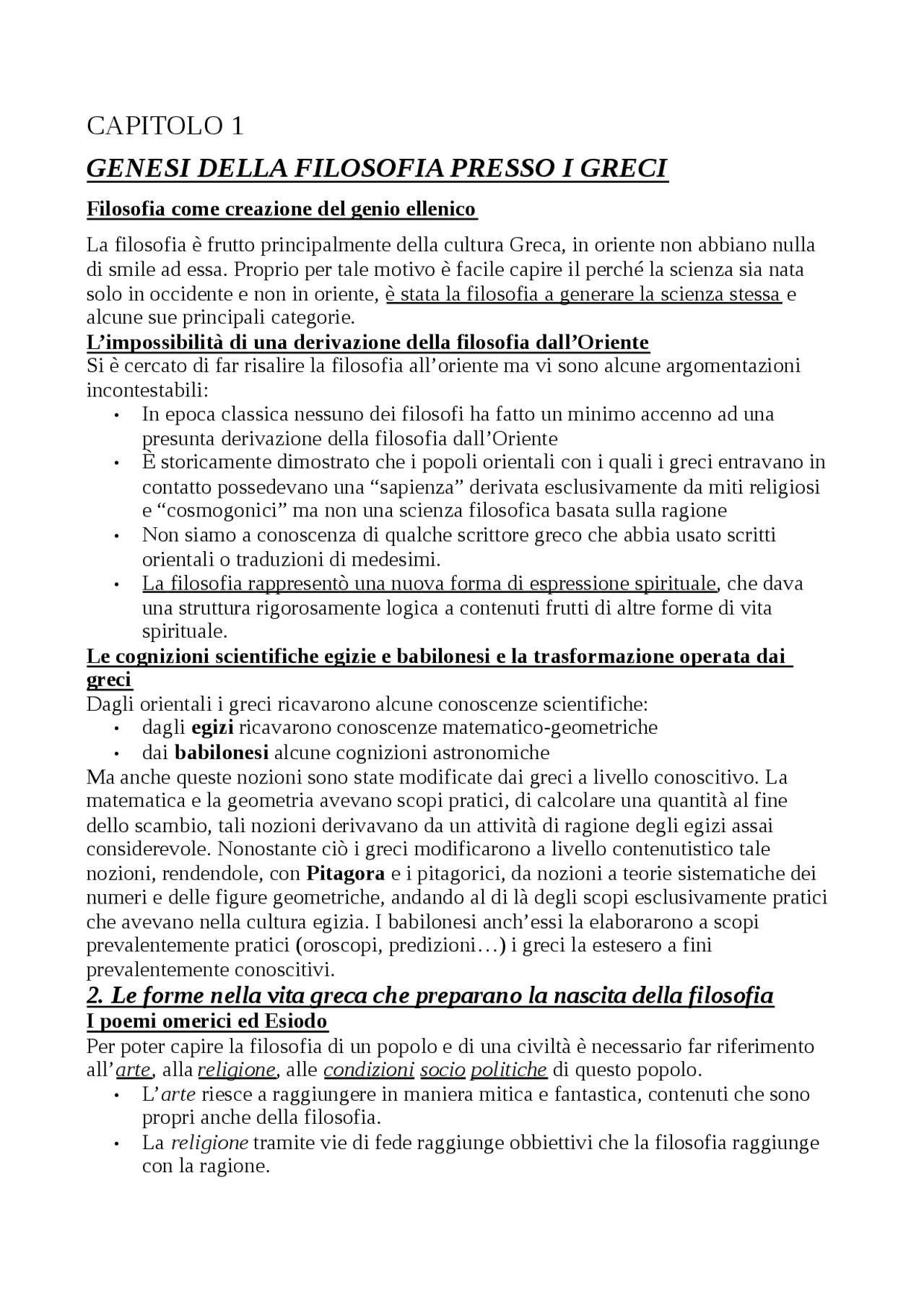 Storia Del Pensiero Filosofico E Scientifico Docsity