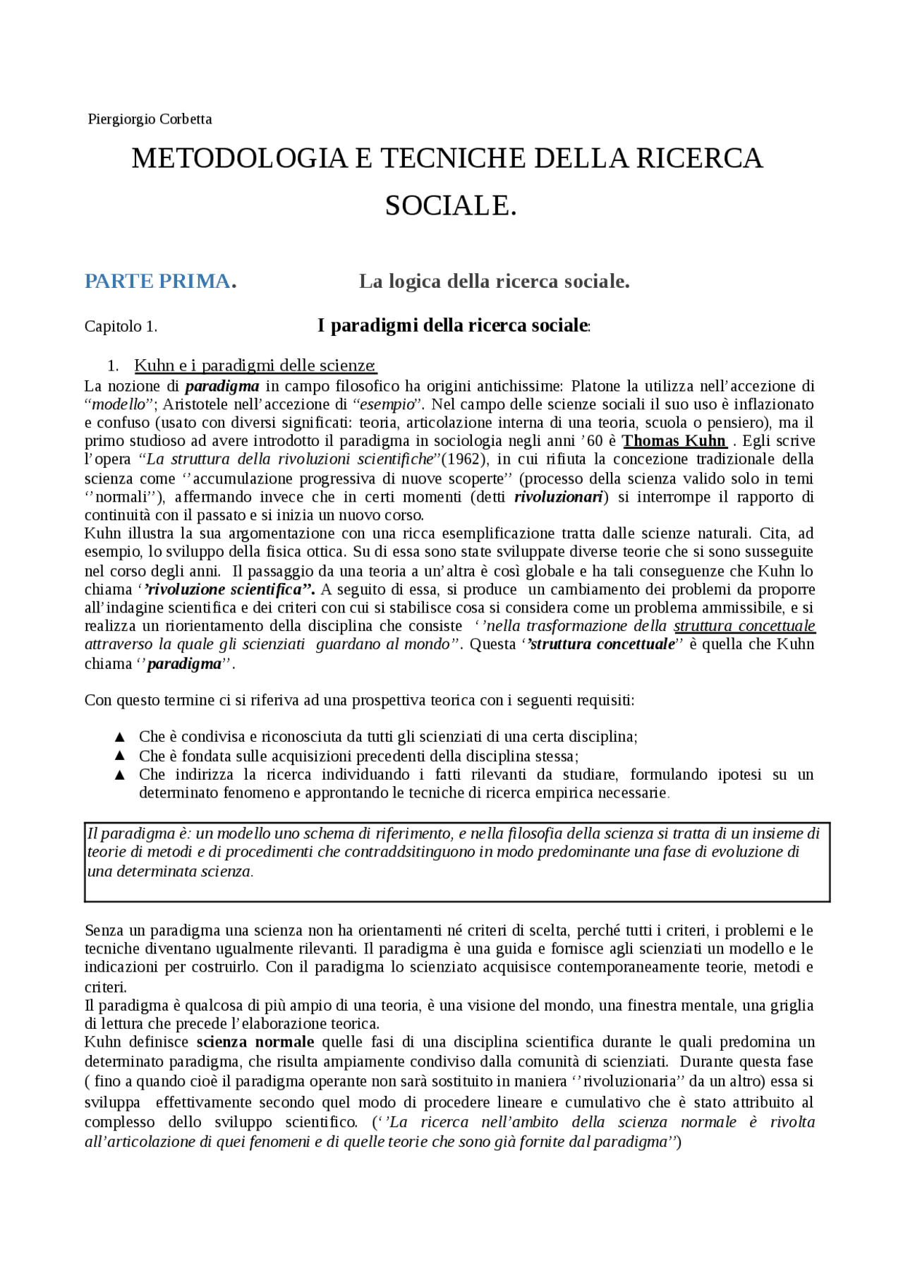Teorie E Tecniche Della Ricerca Sociale Docsity