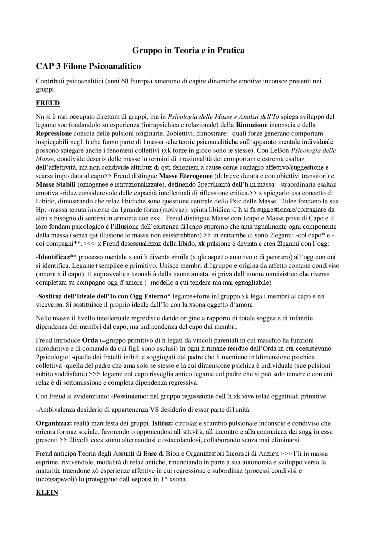 Gruppo In Teoria E In Pratica Docsity