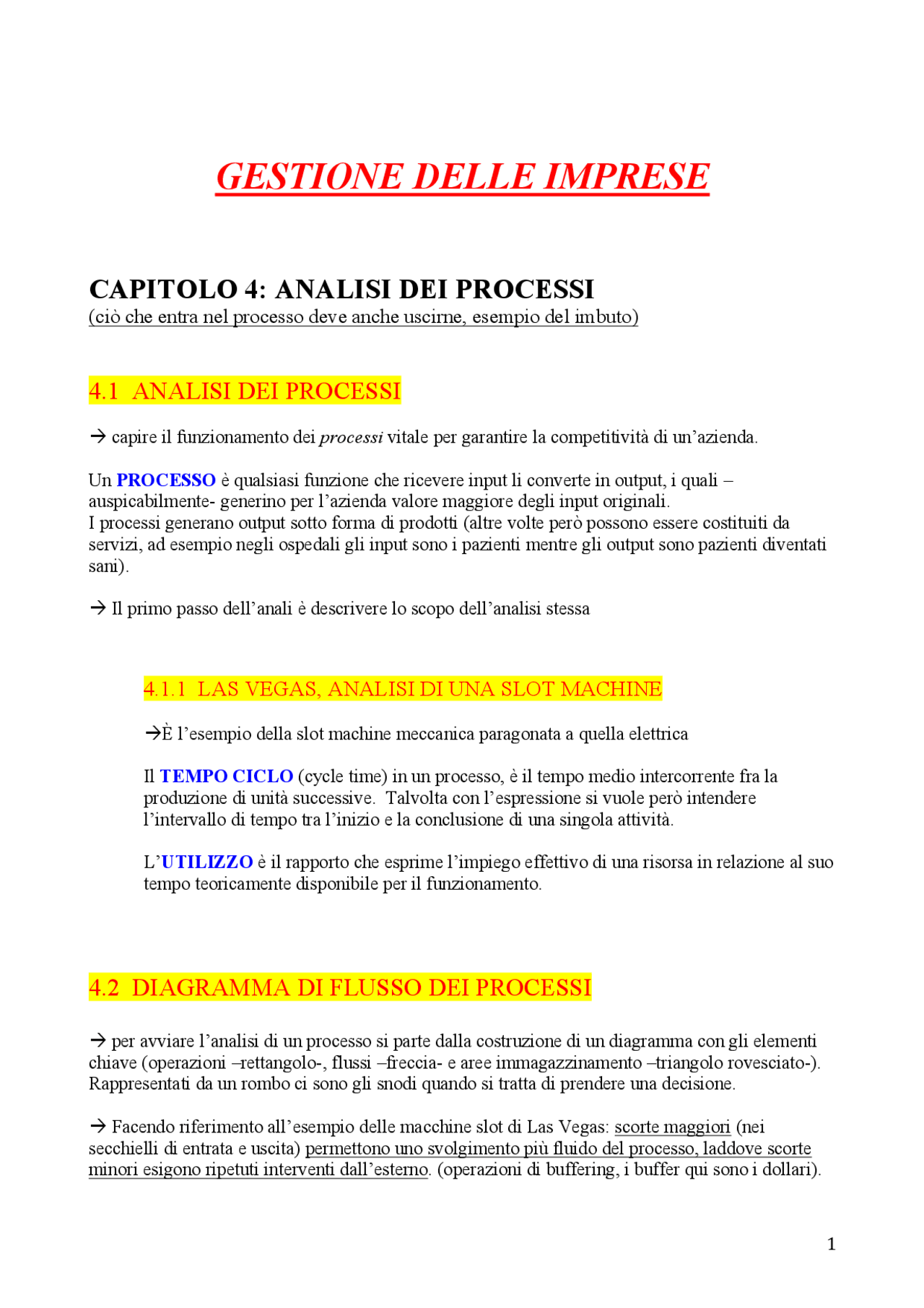 Riassunto Gestione Delle Imprese Docsity