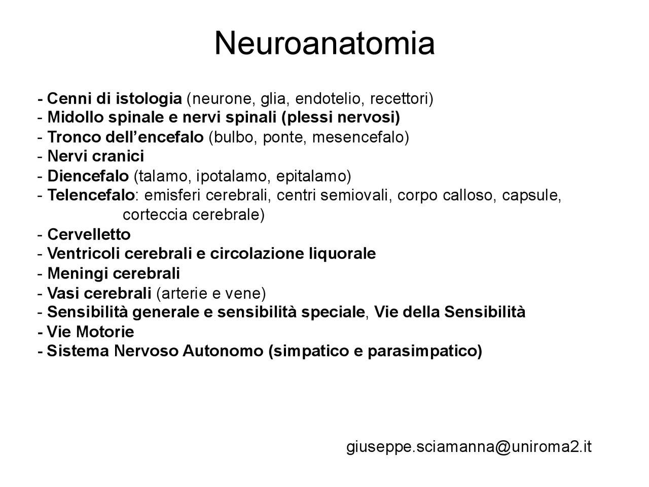 Neuroanatomia Dispense Docsity