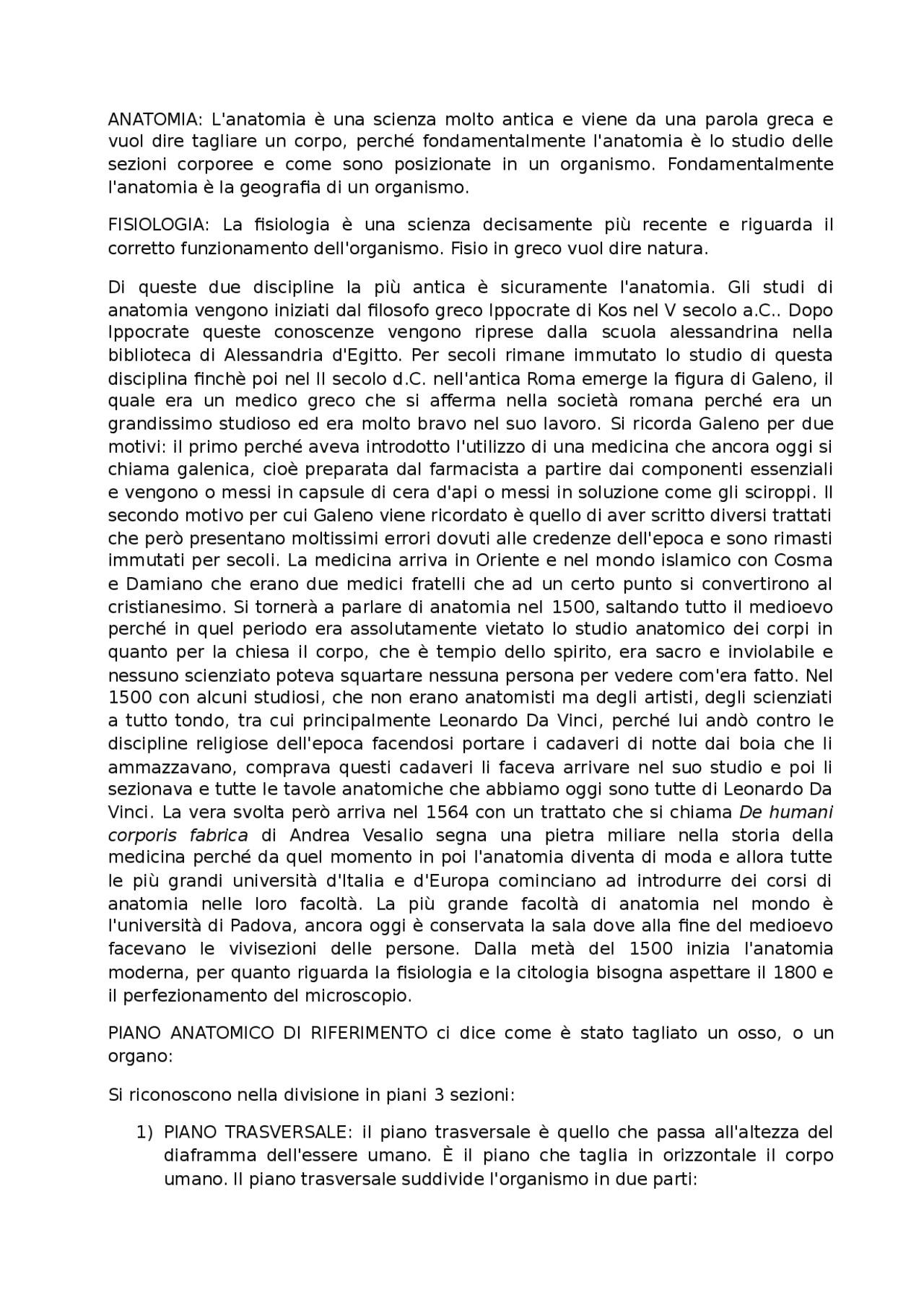 Basi E Storia Dellanatomia Tessuto Epiteliale Docsity