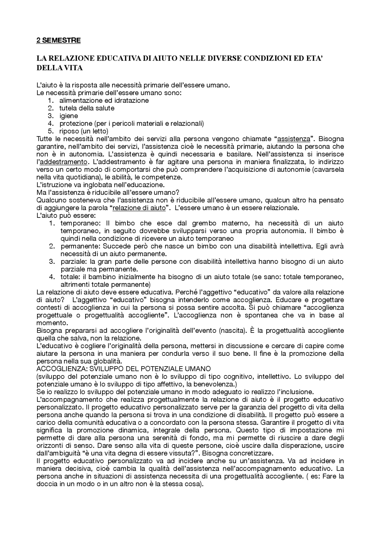 Metodologia Delle Attività Formative E Speciali Docsity