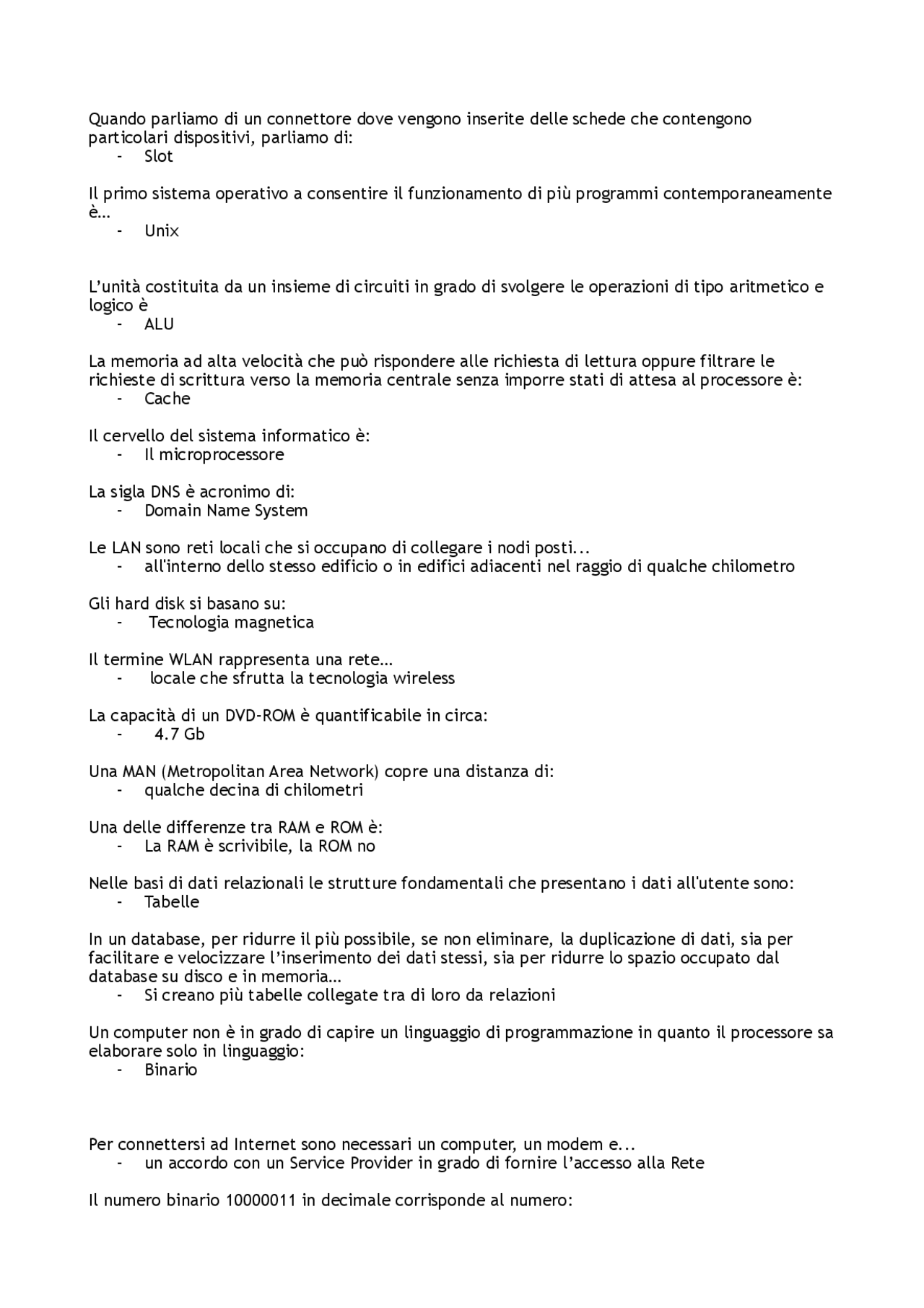 Strumenti Informatici Per Lo Sport Docsity