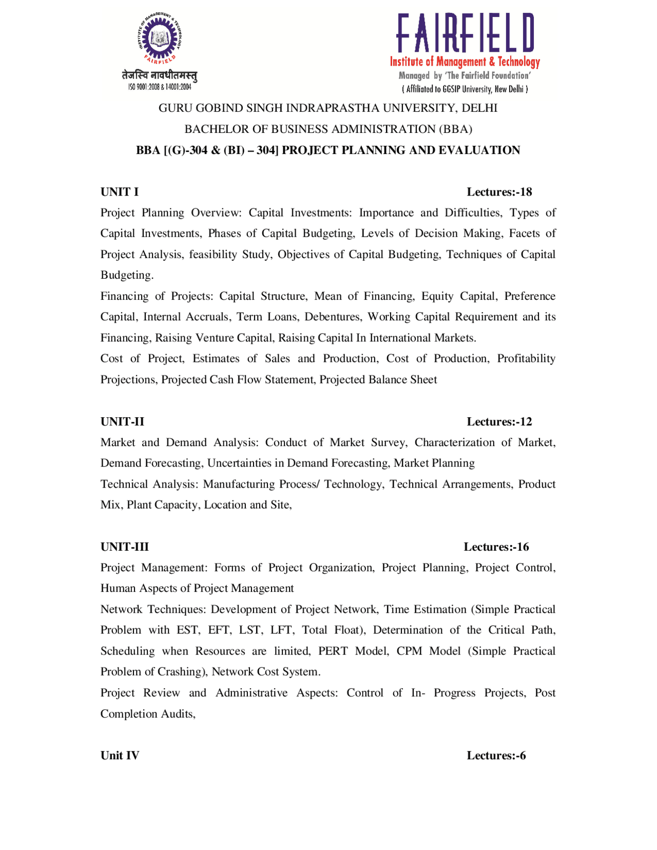 project planning and evaluation | Lecture notes Project Management ...