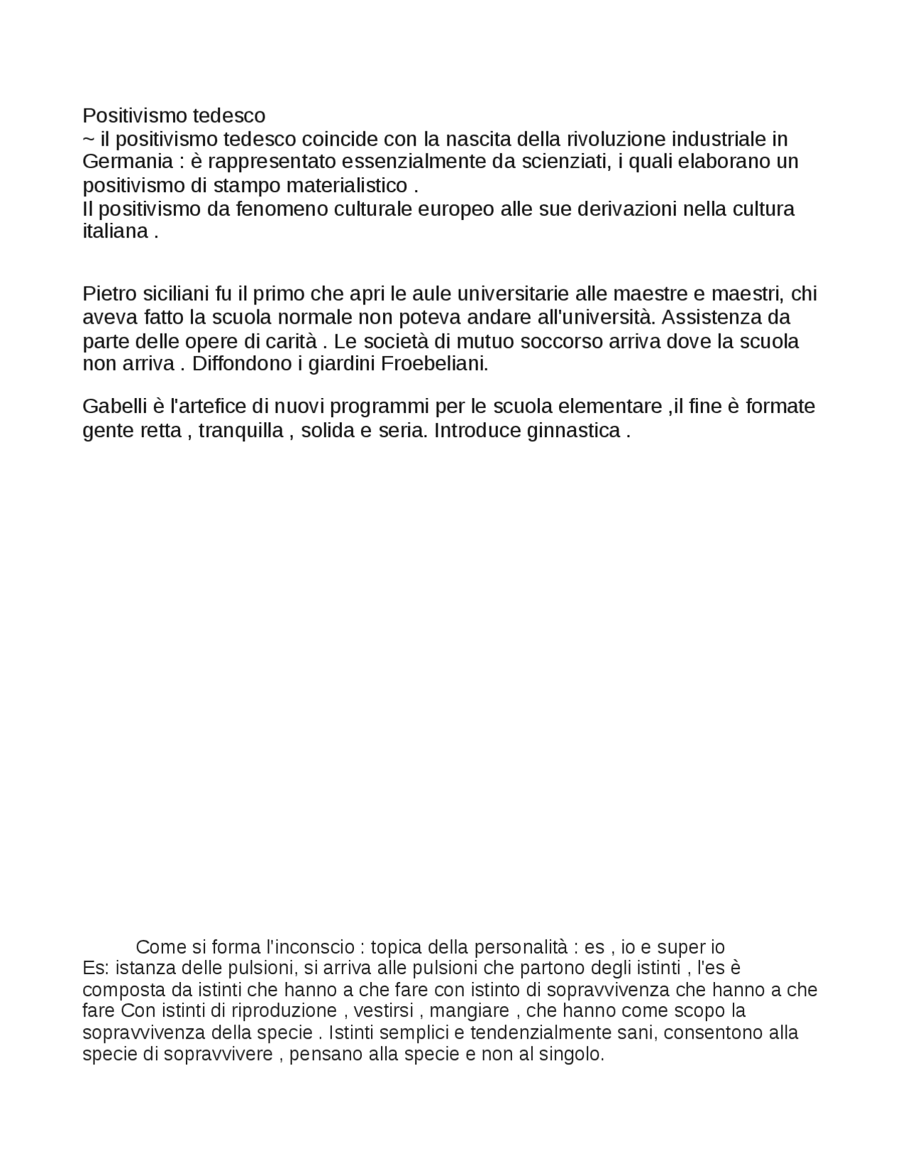 Positivismo Tedesco Docsity