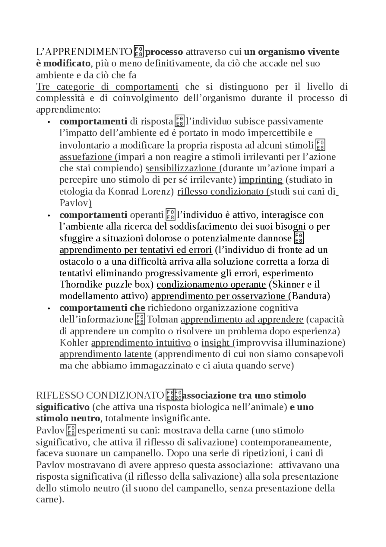 Le Teorie Psicologiche Dellapprendimento Docsity