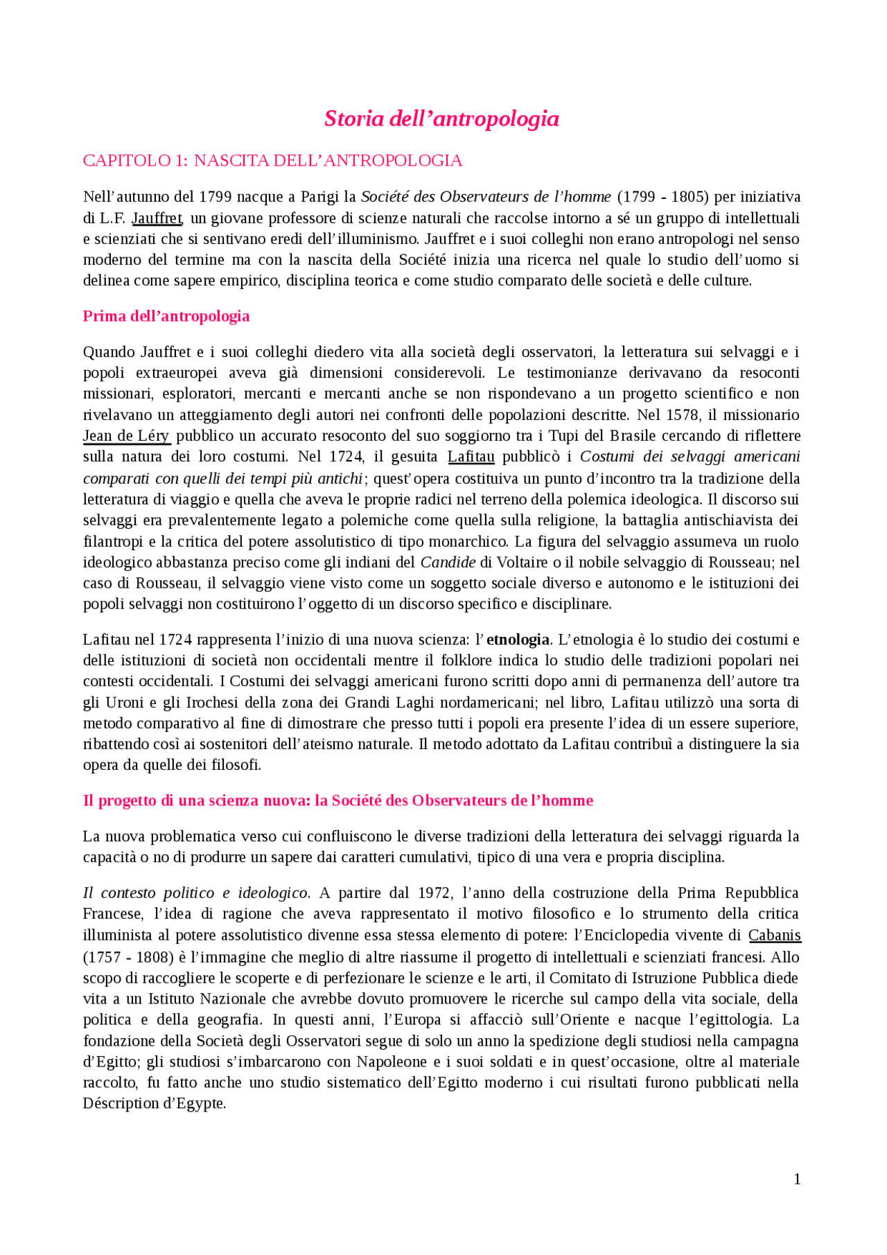 Riassunto Manuale Di Antropologia Docsity