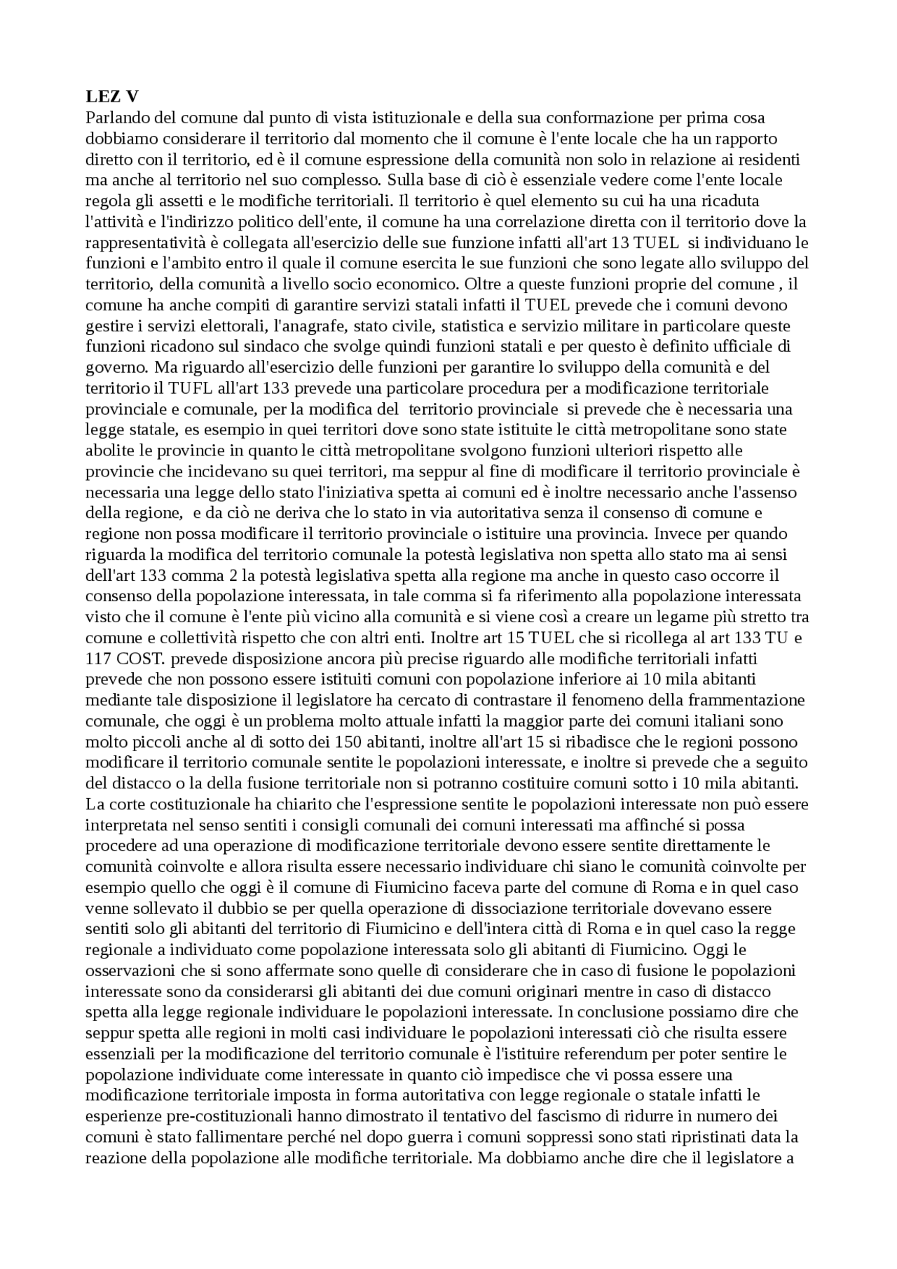 Diritto Enti Locali Docsity