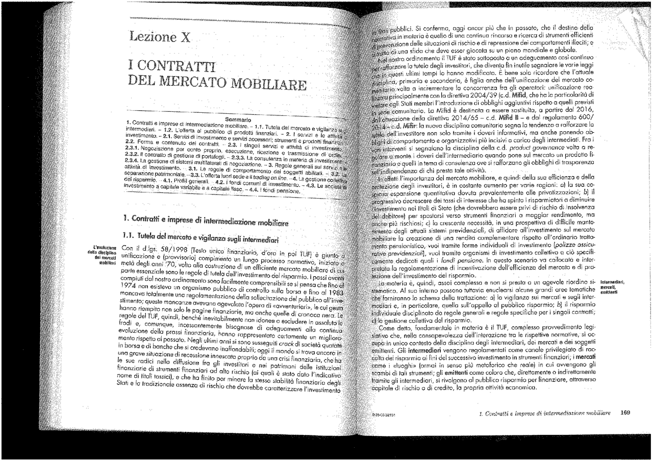 Il Mercato Mobiliare I Contratti Docsity