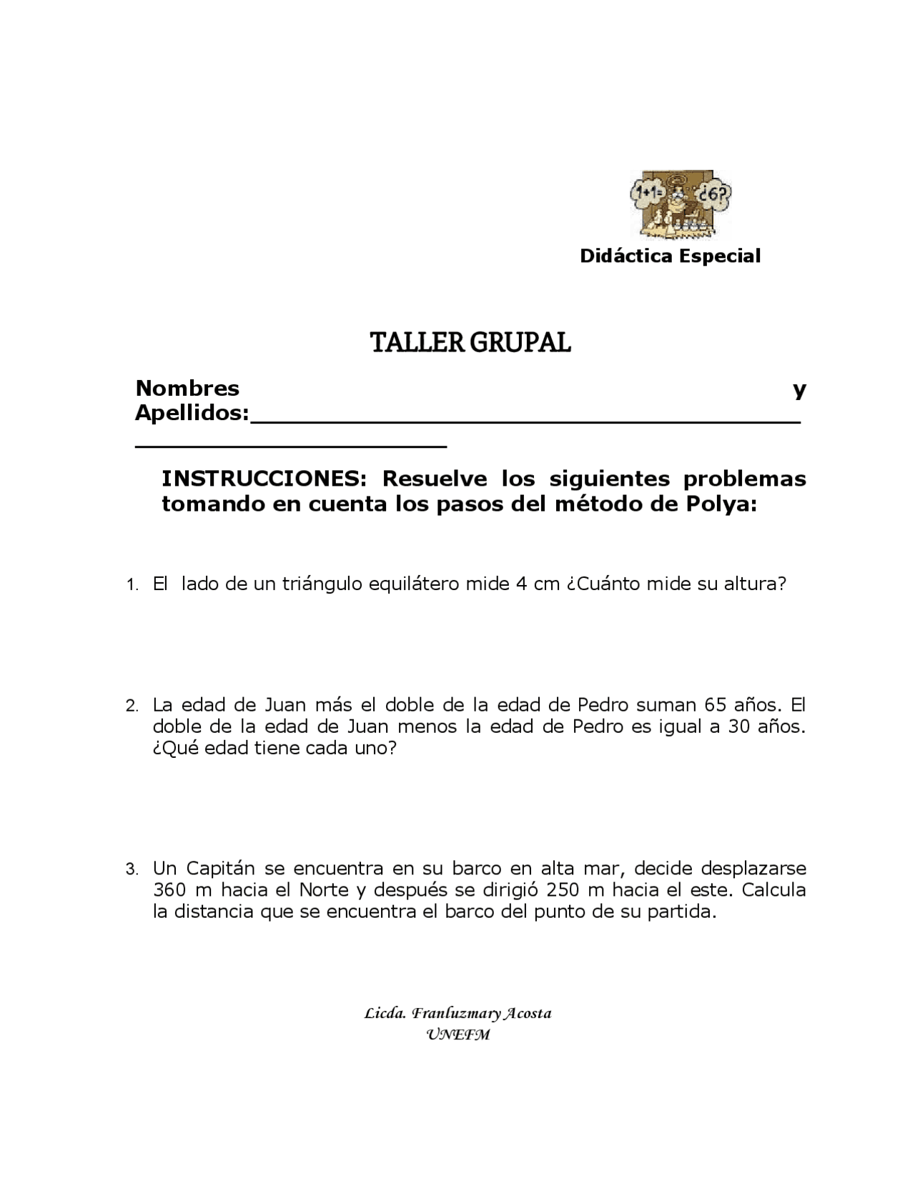 Taller De Matemáticas Docsity