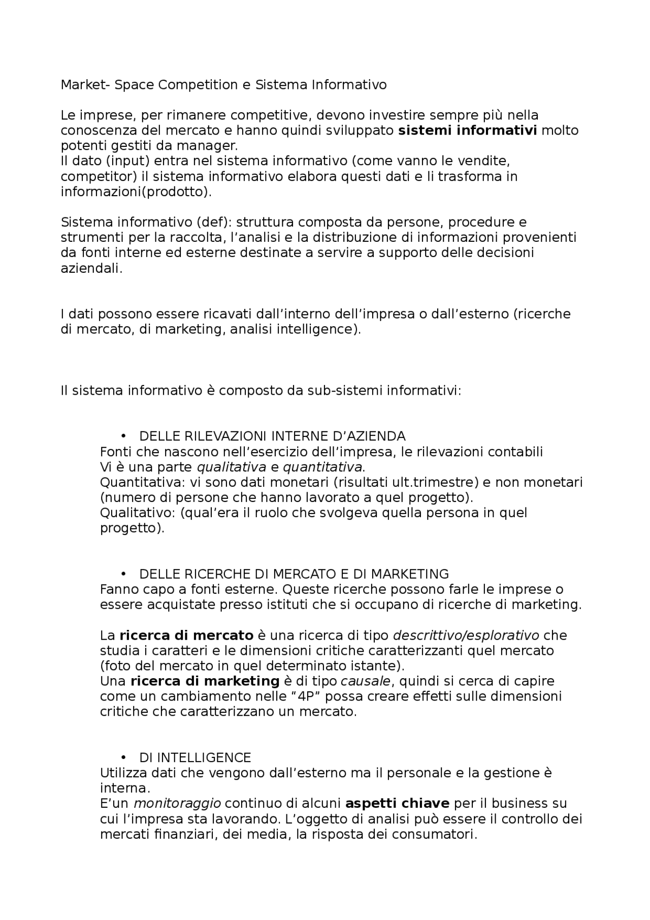 Market Driven Management Docsity