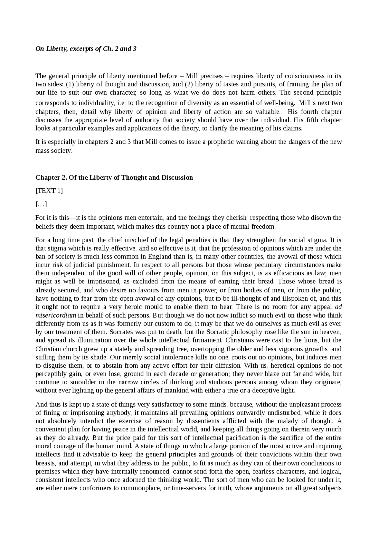 On liberty Part. 2-3 - Docsity