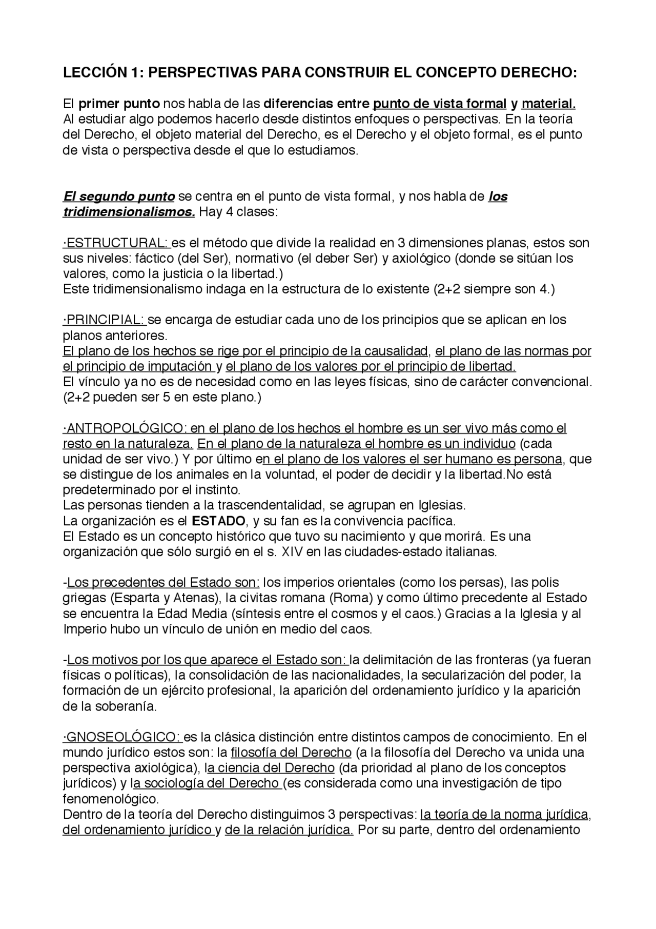 Apuntes De Teoria Del Derecho Docsity