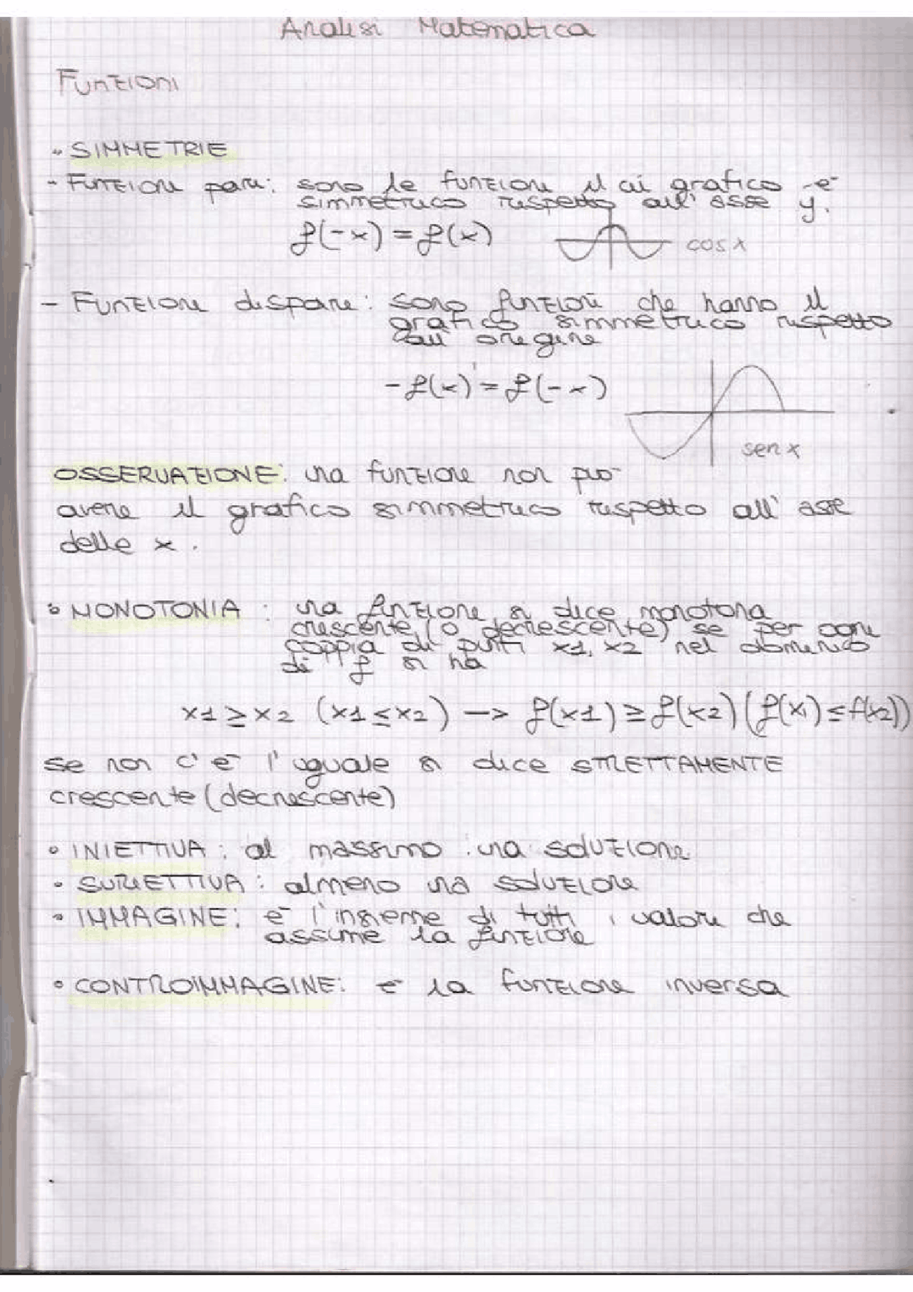 Appunti Di Analisi Matematica Docsity