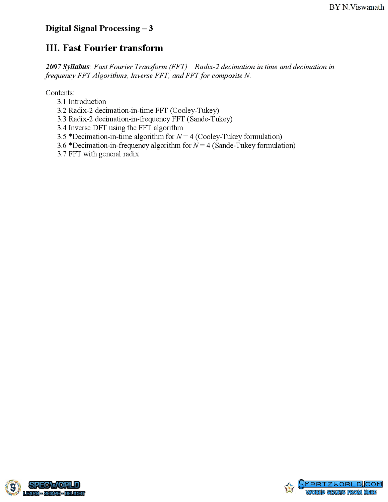 Digital Signal Processing Docsity