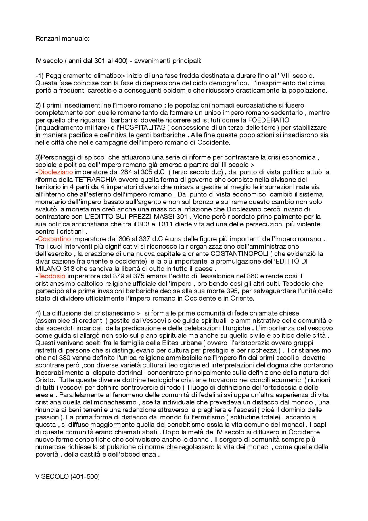 Storia Medievale Riassunti Docsity