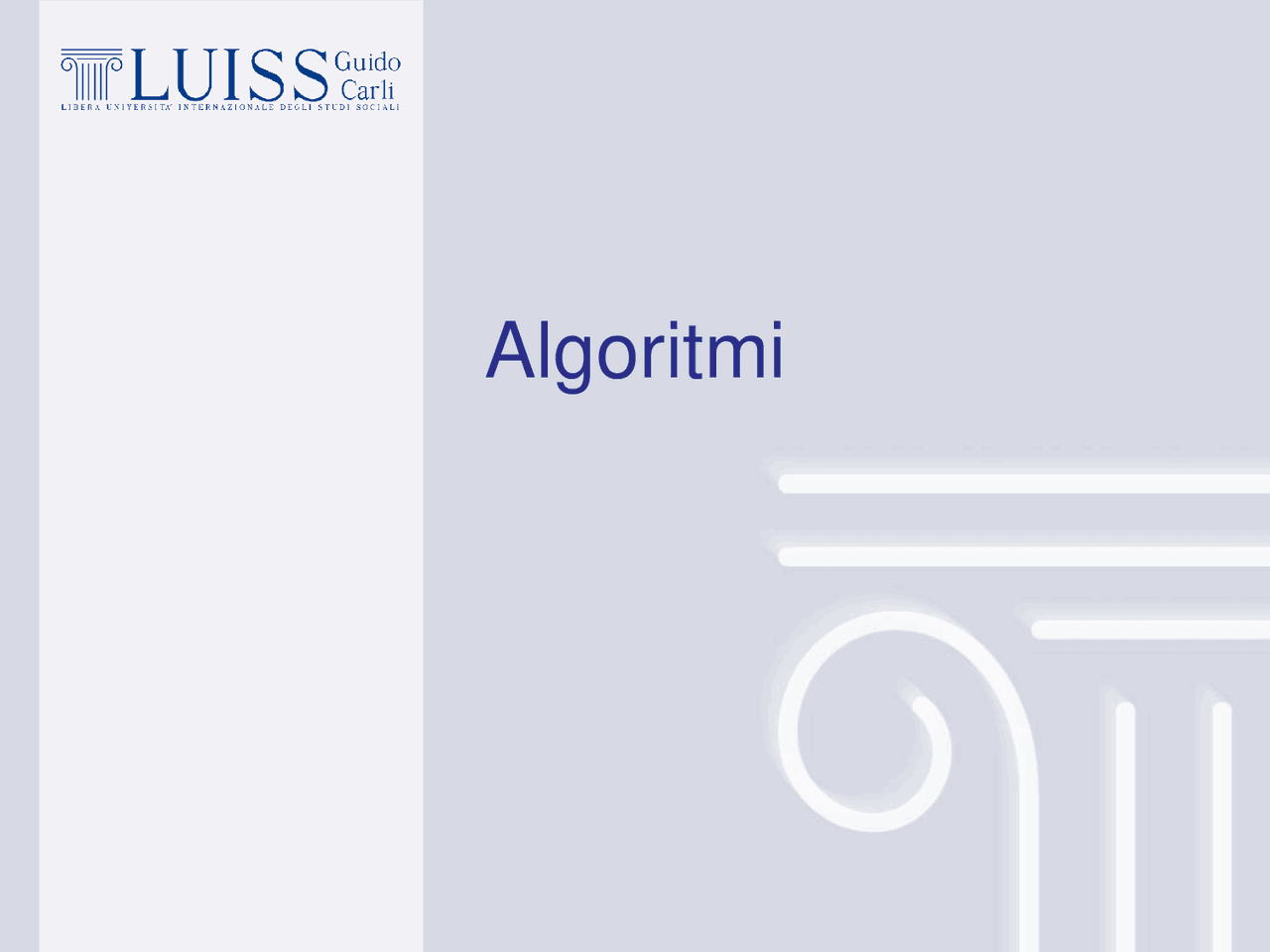 Algoritmi Spiegazione Base Docsity