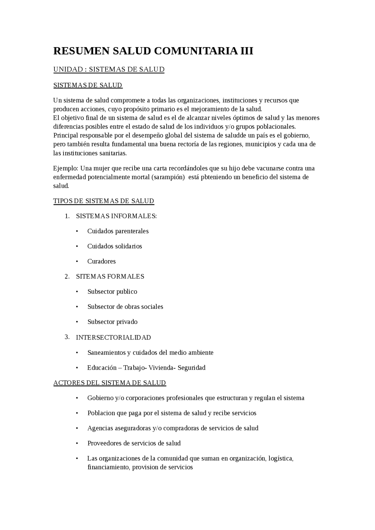 Resumen Salud Comunitaria Resúmenes De Salud Pública Docsity