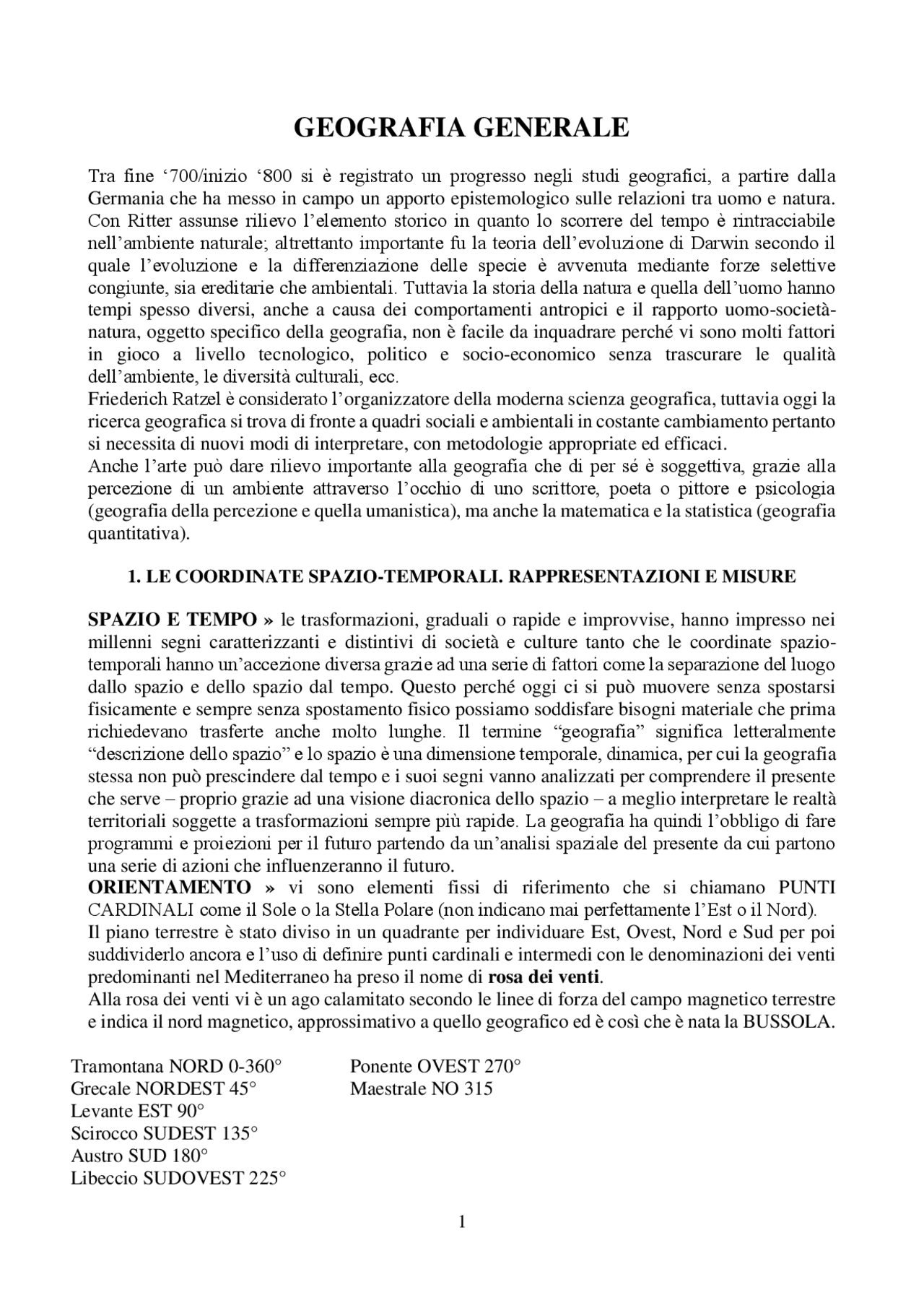 Geografia Generale De Vecchis Docsity