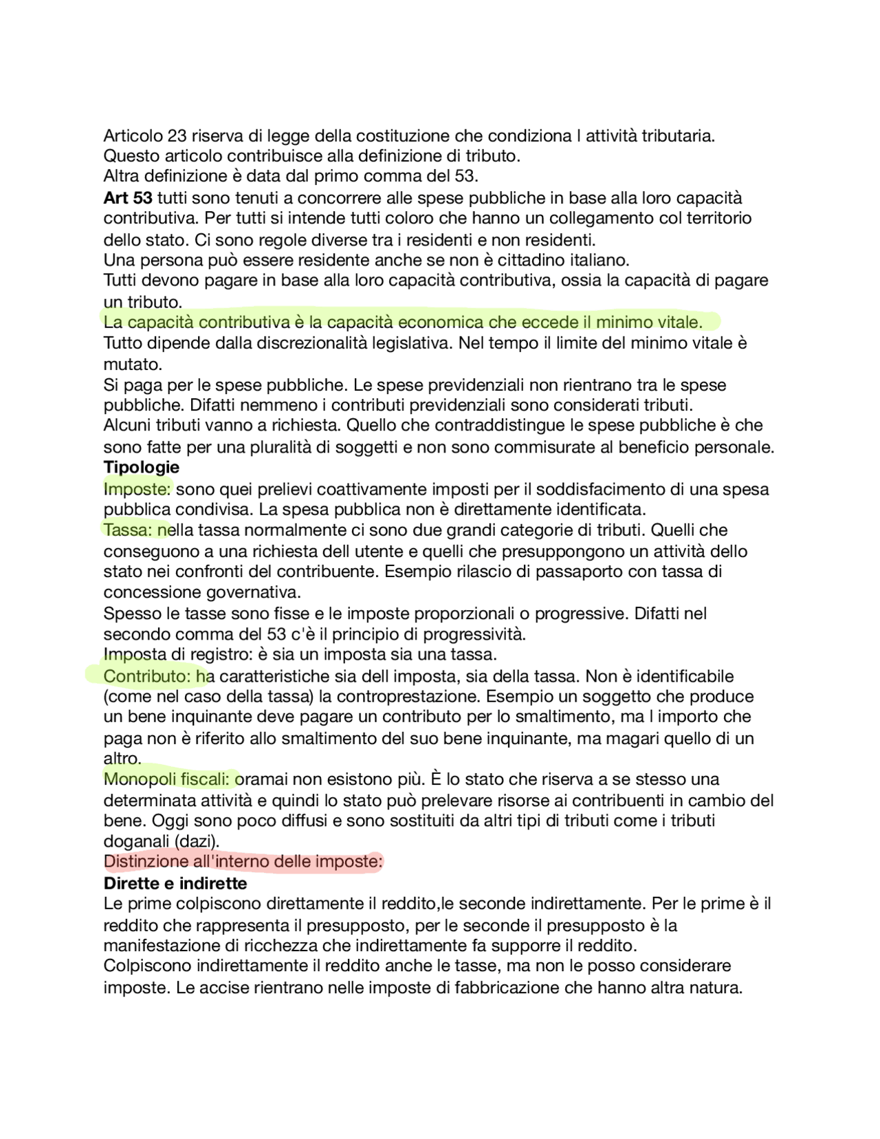 Appunti Diritto Tributario Docsity