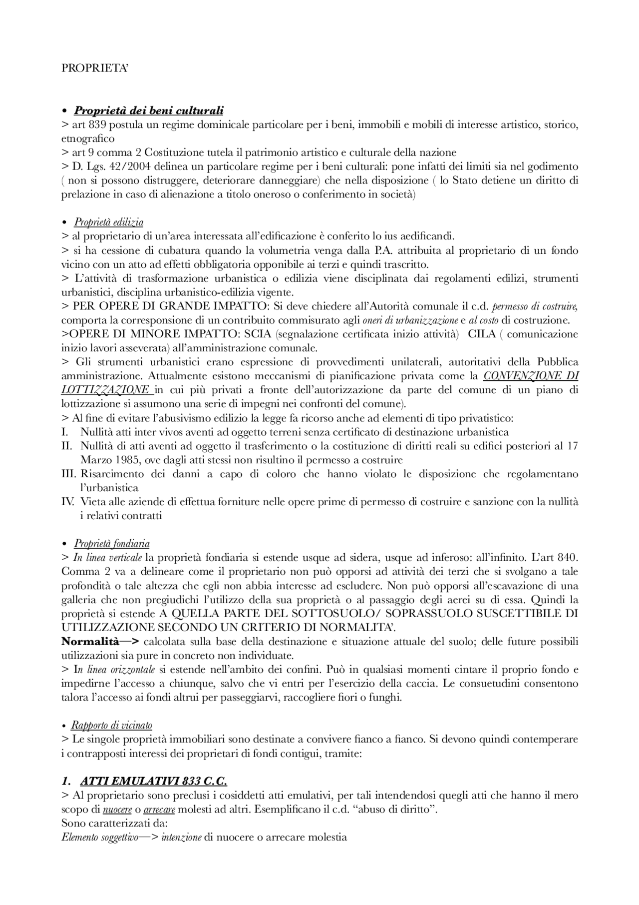 Appunti Sulla Proprietà Docsity