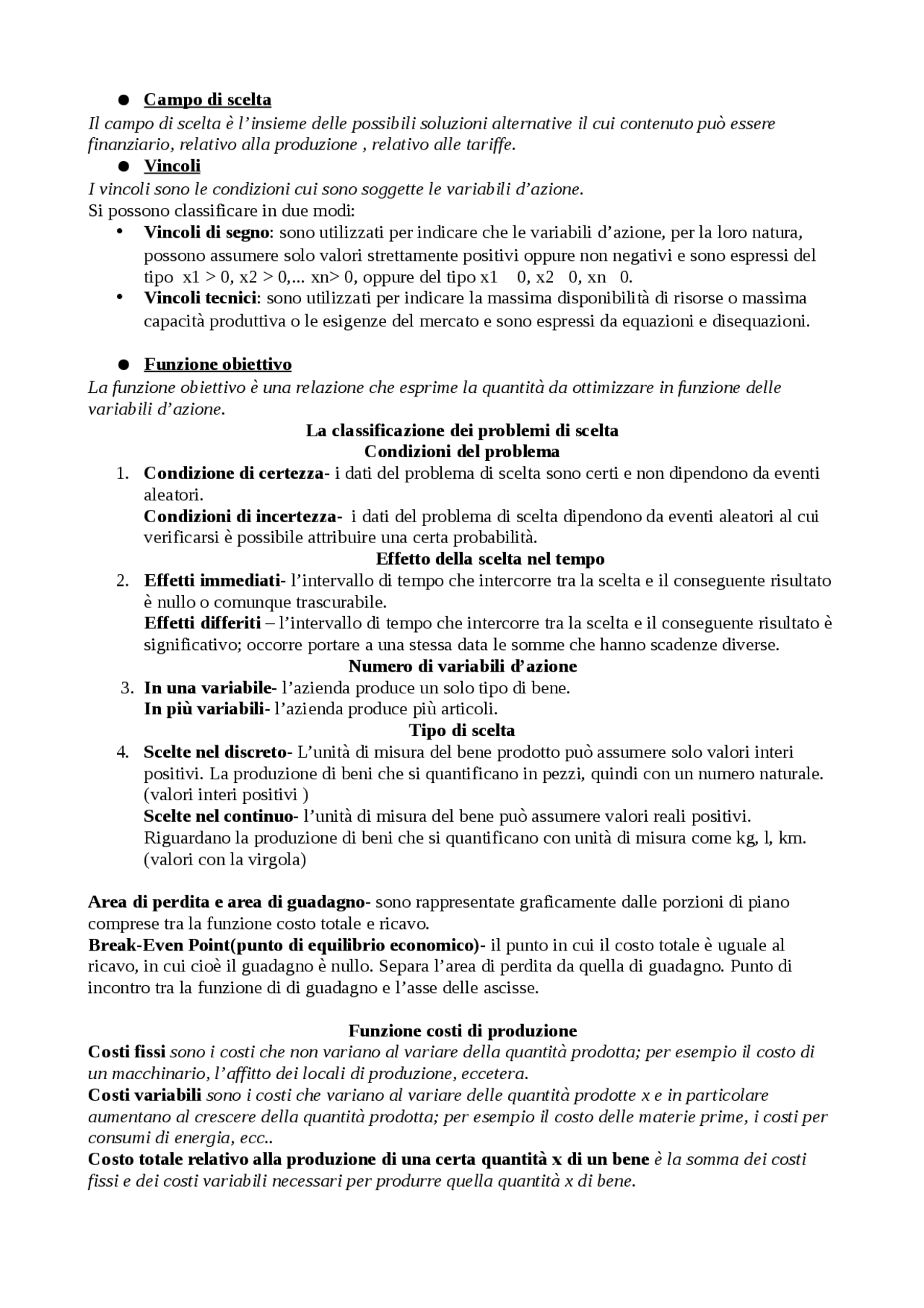 Matematica Riassunto V A Superiore Docsity