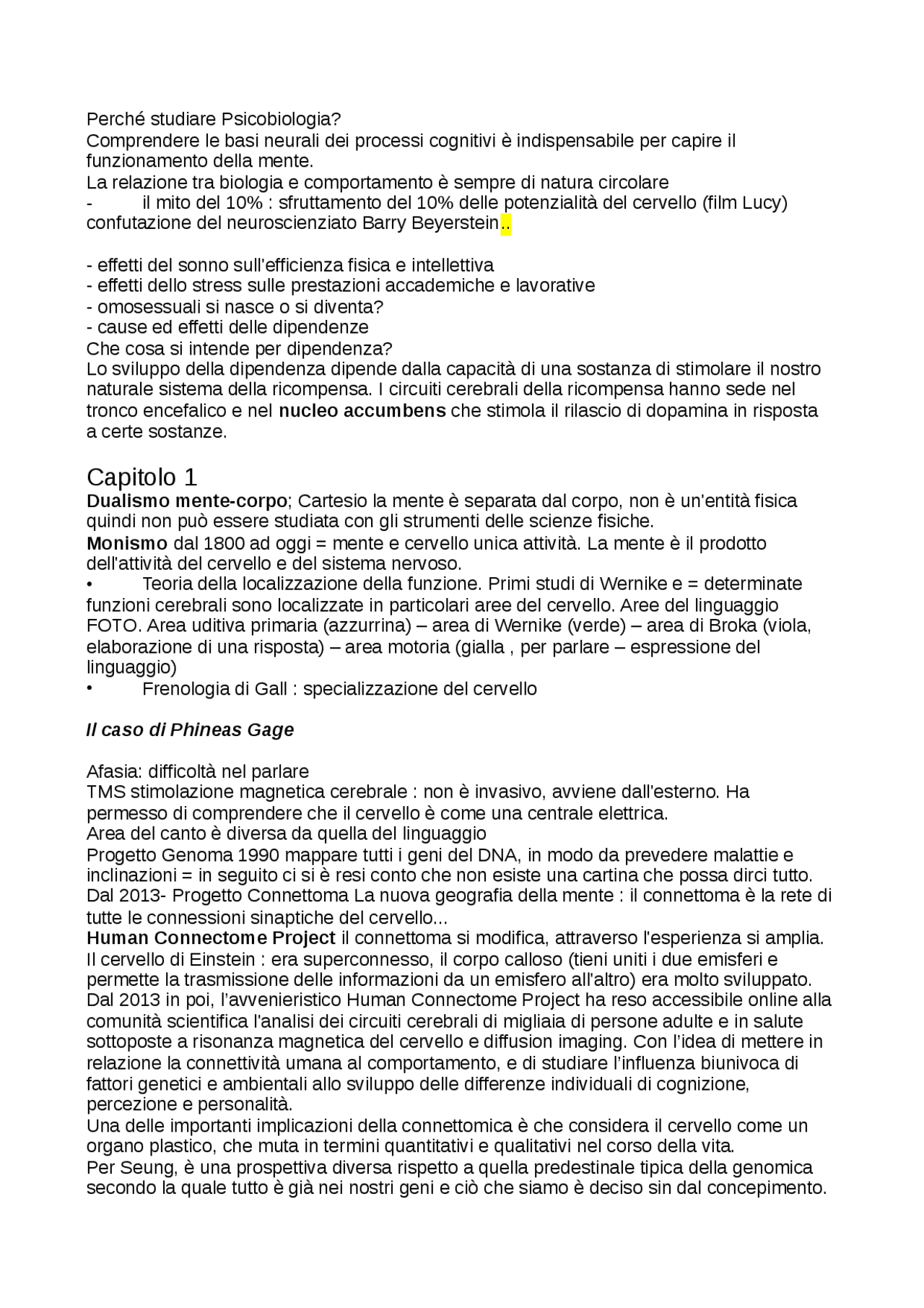 Psicobiologia Appunti E Schemi Libro Freberg Docsity