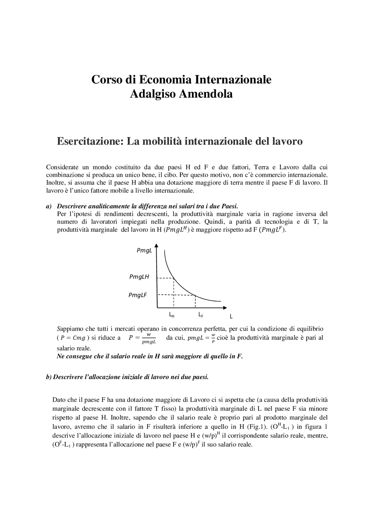 Economia Internazionale Docsity