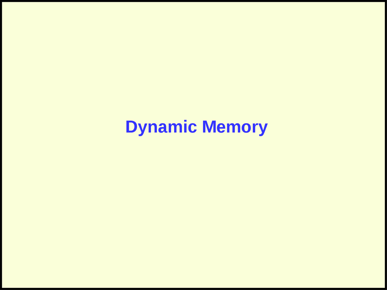 What Are Dynamic Memory Allocation Docsity