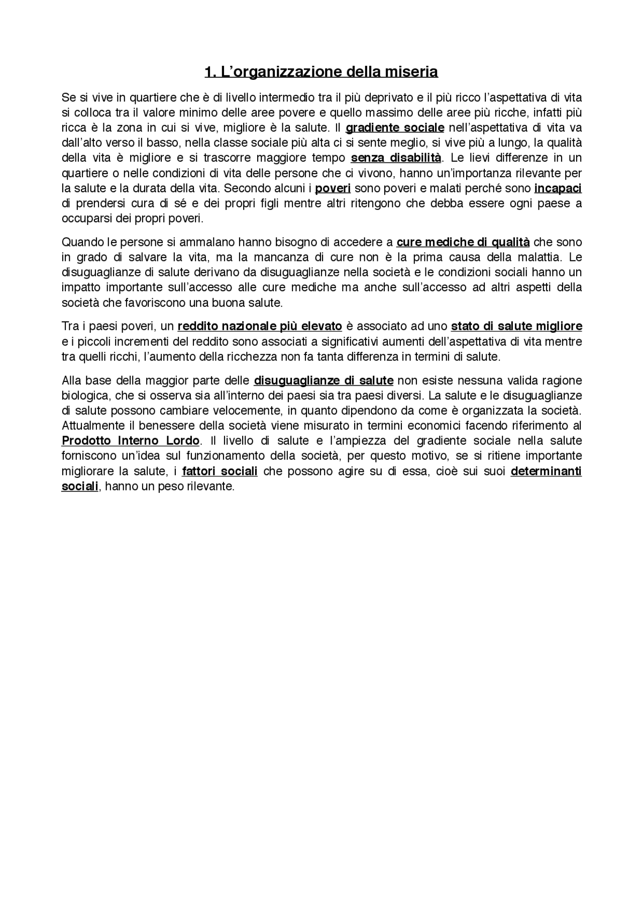 La Salute Diseguale Michael Marmot Docsity
