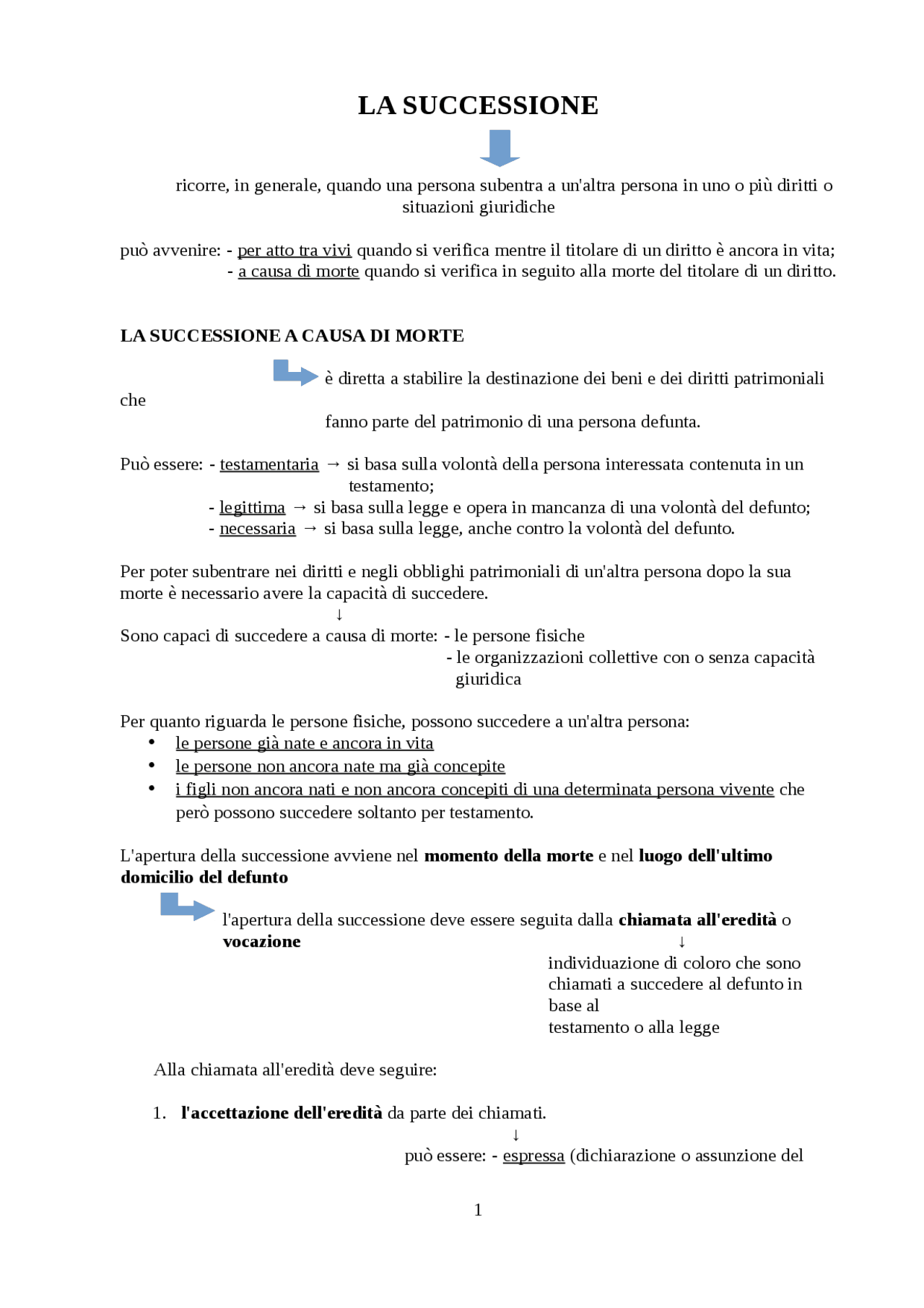 Le Successioni Mortis Causa Docsity