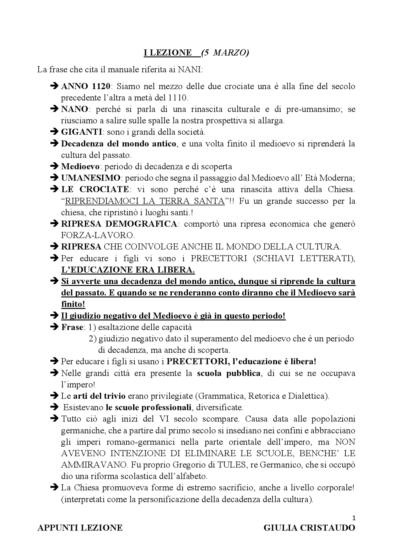 Appunti Storia Medievale Docsity