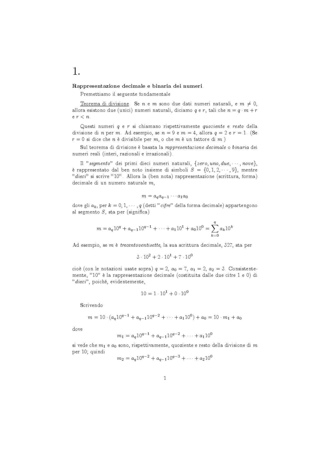 Analisi 1 Matematica Docsity