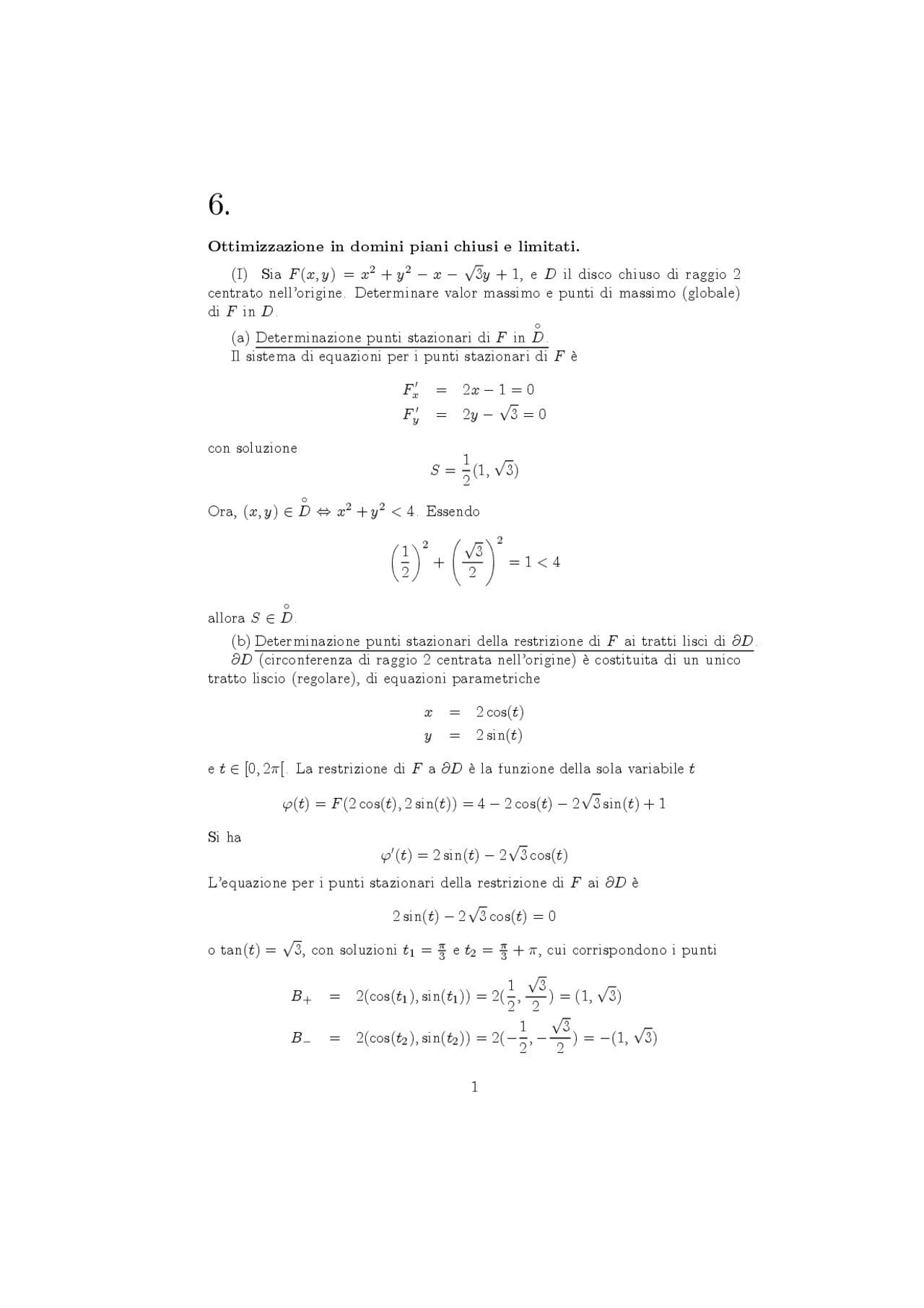 Analisi 1 Matematica Docsity