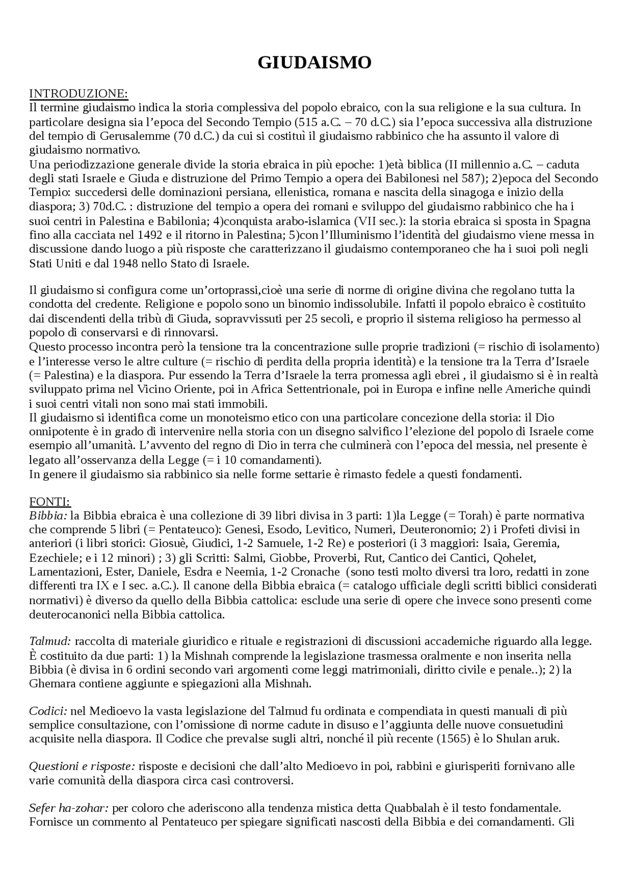 Manuale Di Storia Delle Religioni Docsity