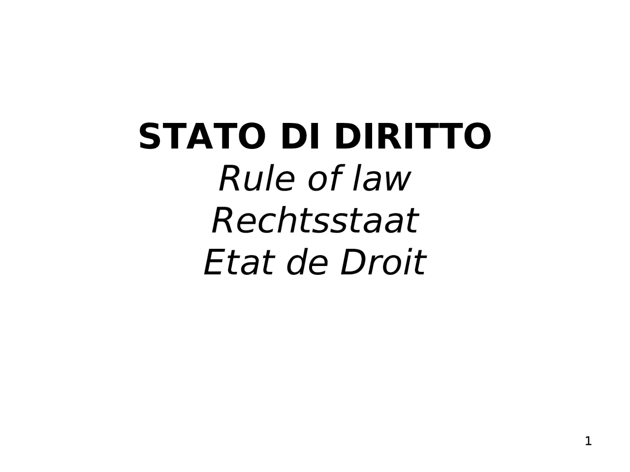 Stato di diritto e diritti naturali slide - Docsity