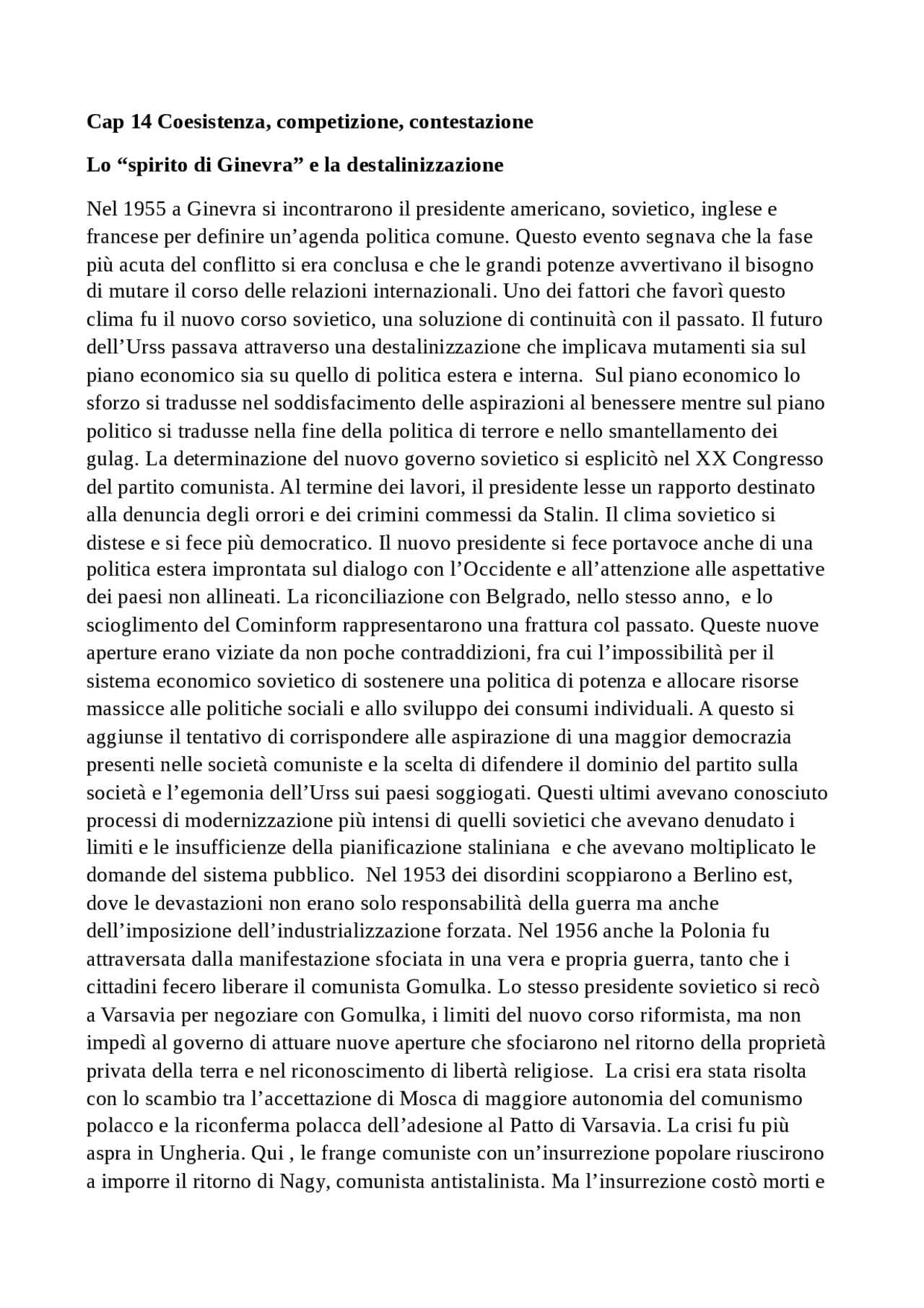 Riassunto Sabatucci Viadotto Docsity