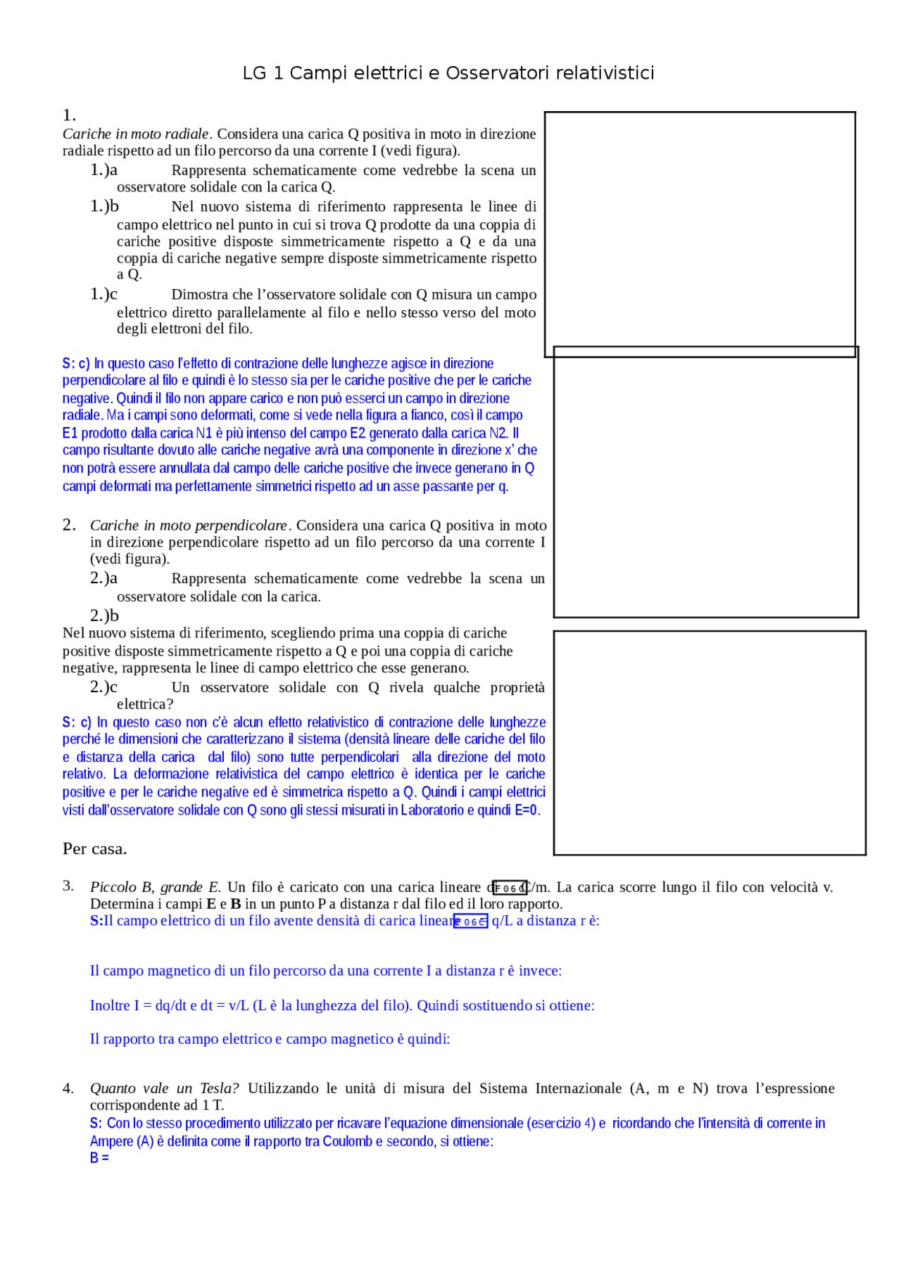 Campi Elettrici E Osservatori Relativistici Appunti Di Fisica Docsity